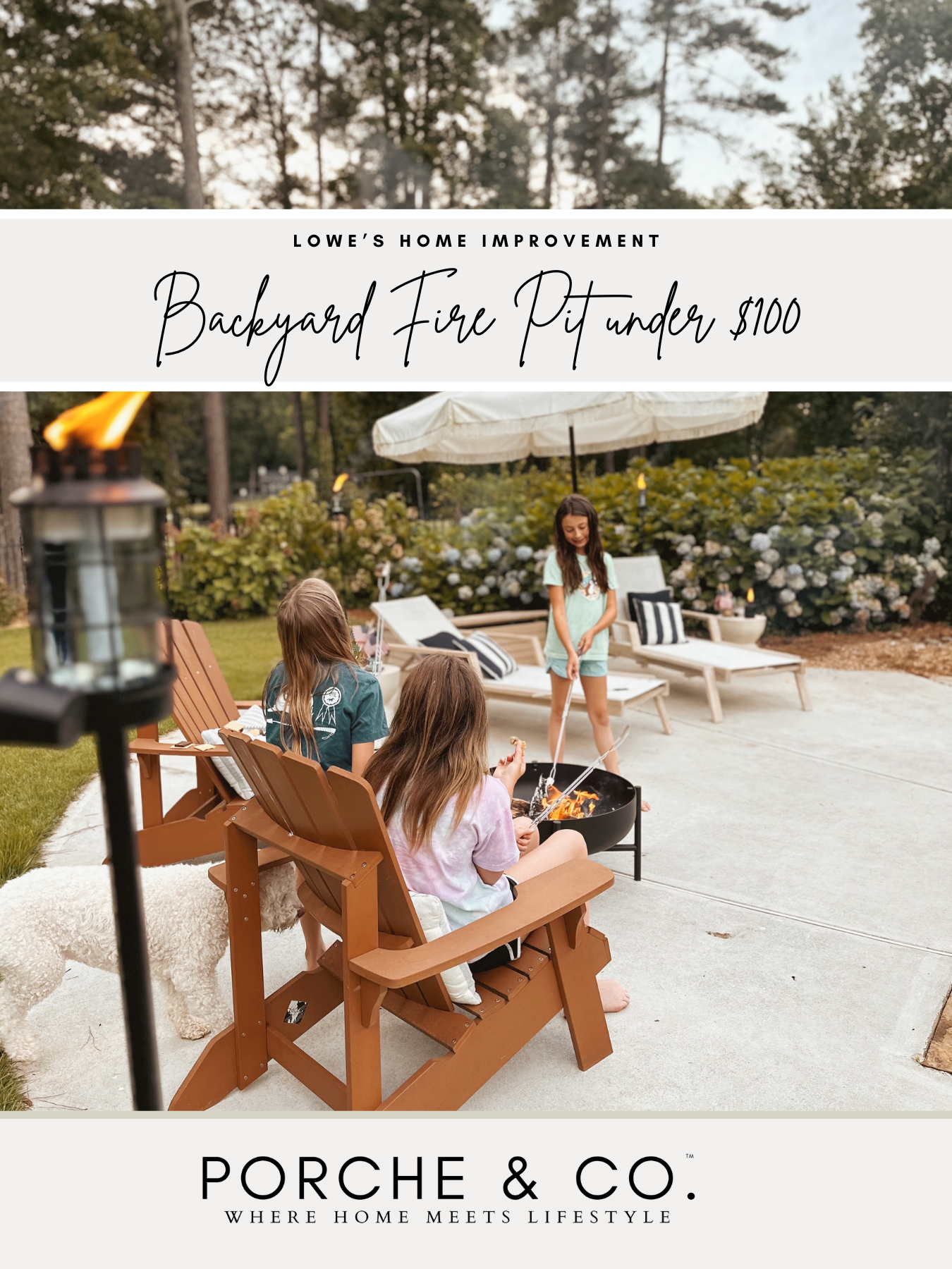 Lowe's Backyard Fire Pit- under $100 — Porche & Co.
