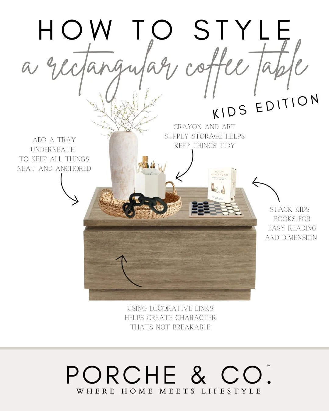 How to Style a Coffee Table from Porche & Co. Virtual Interior ...