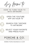 DIY Frame TV Hack :: How to Turn Your TV into Artwork — Porche & Co.