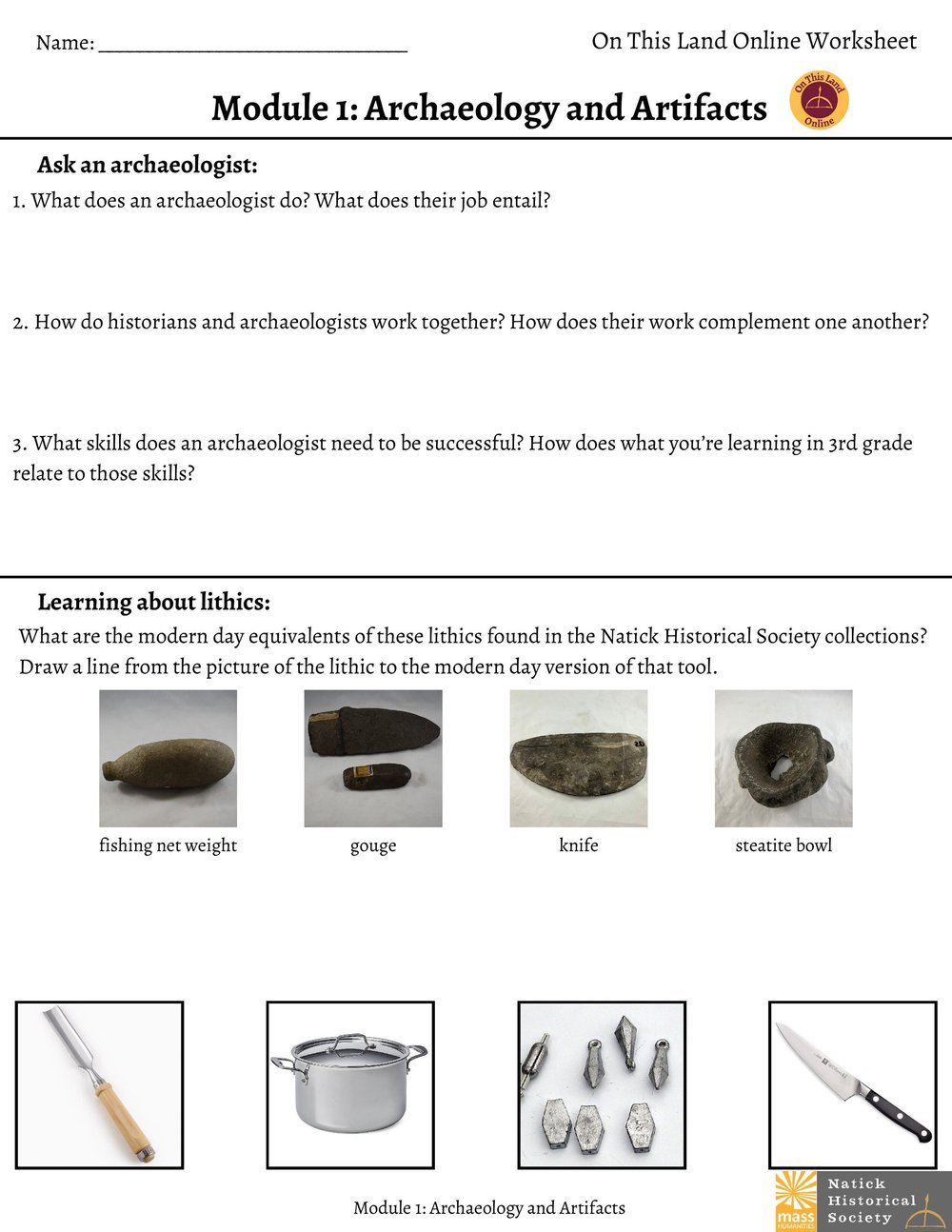 Worksheets — Natick Historical Society