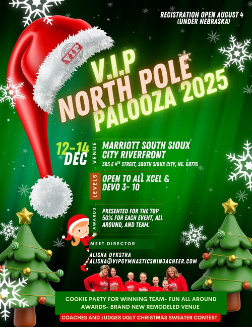 VIP North Pole Palooza — V.I.P. Gymnastics, Ninja, and Cheer