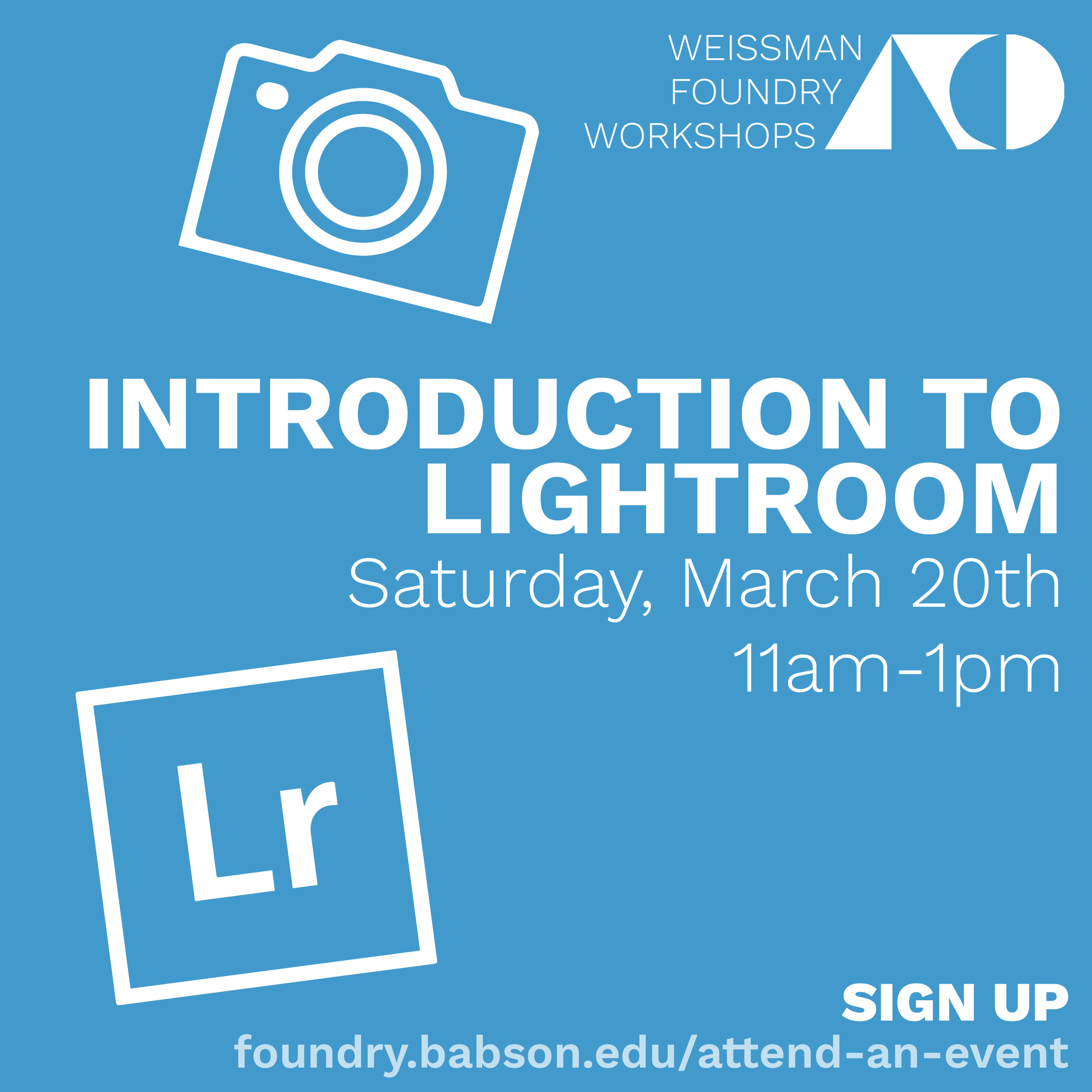 Introduction to Lightroom — Weissman Foundry