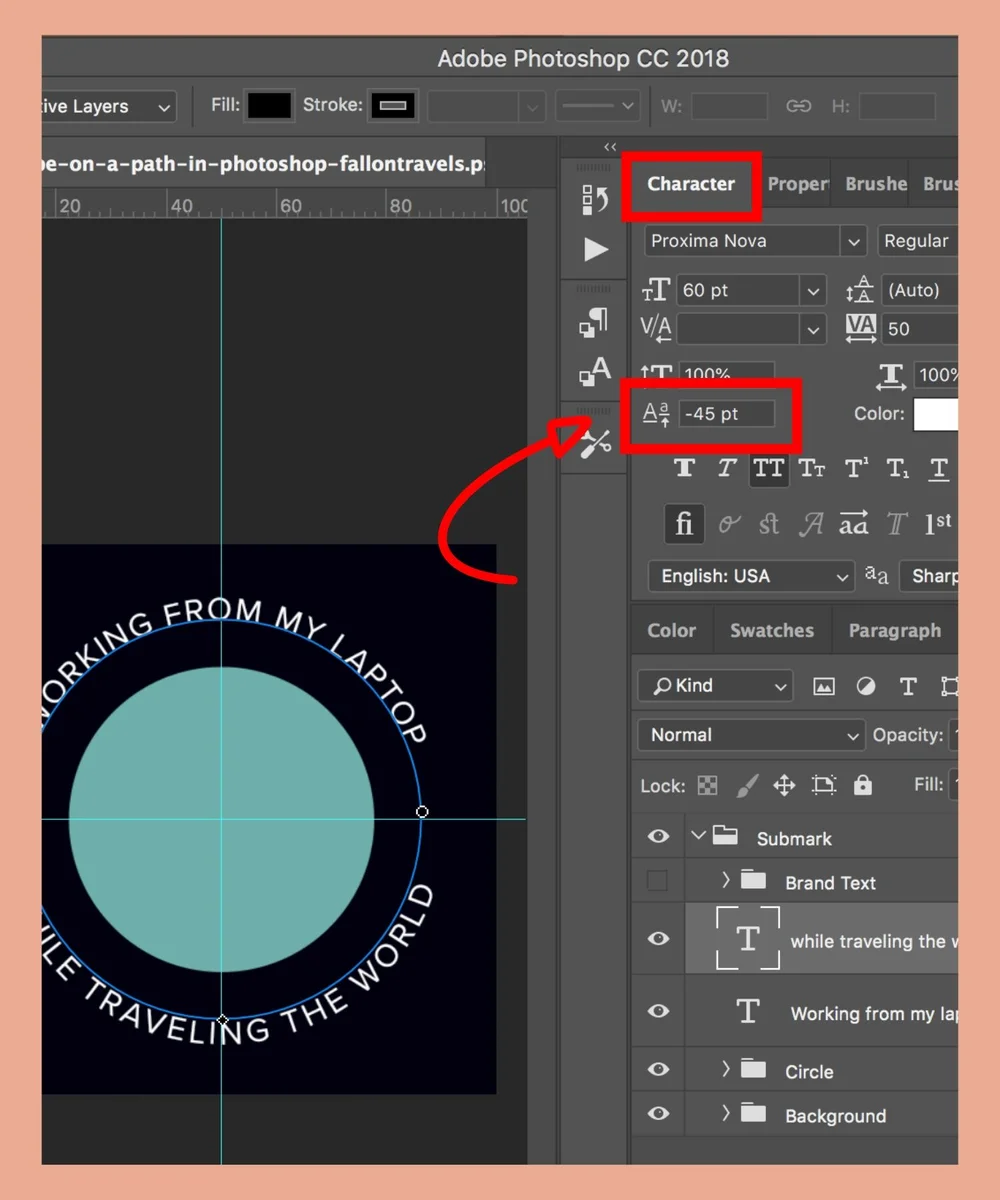 how to draw circle in photoshop cc