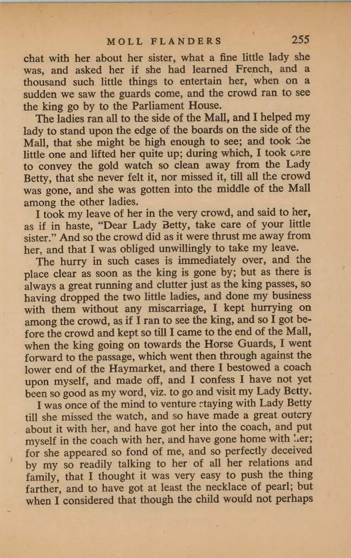 Moll Flanders by Daniel Defoe - PART 2 — The Gardner Francis Fox Library