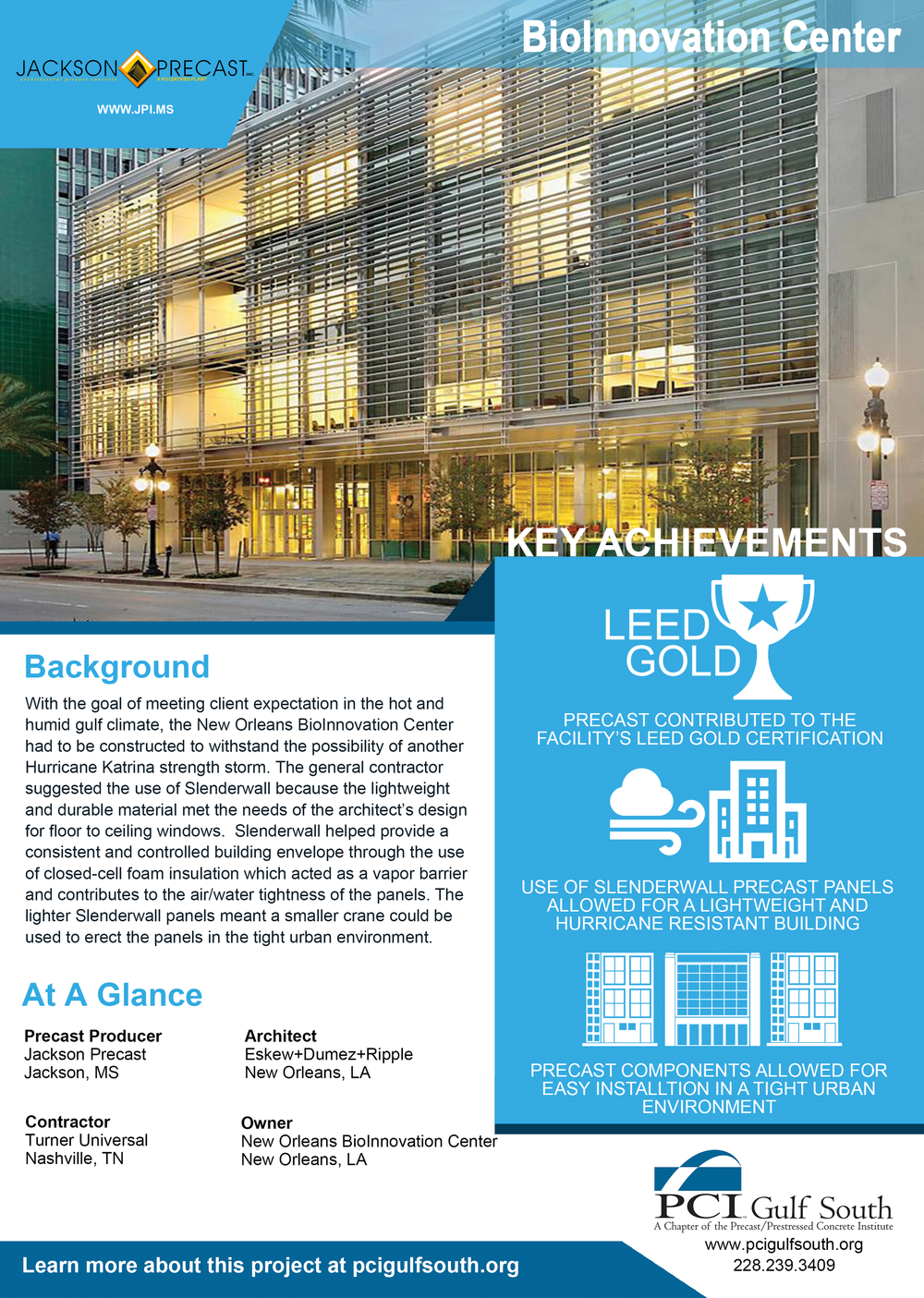 New Orleans BioInnovation Center — PCI GULF SOUTH