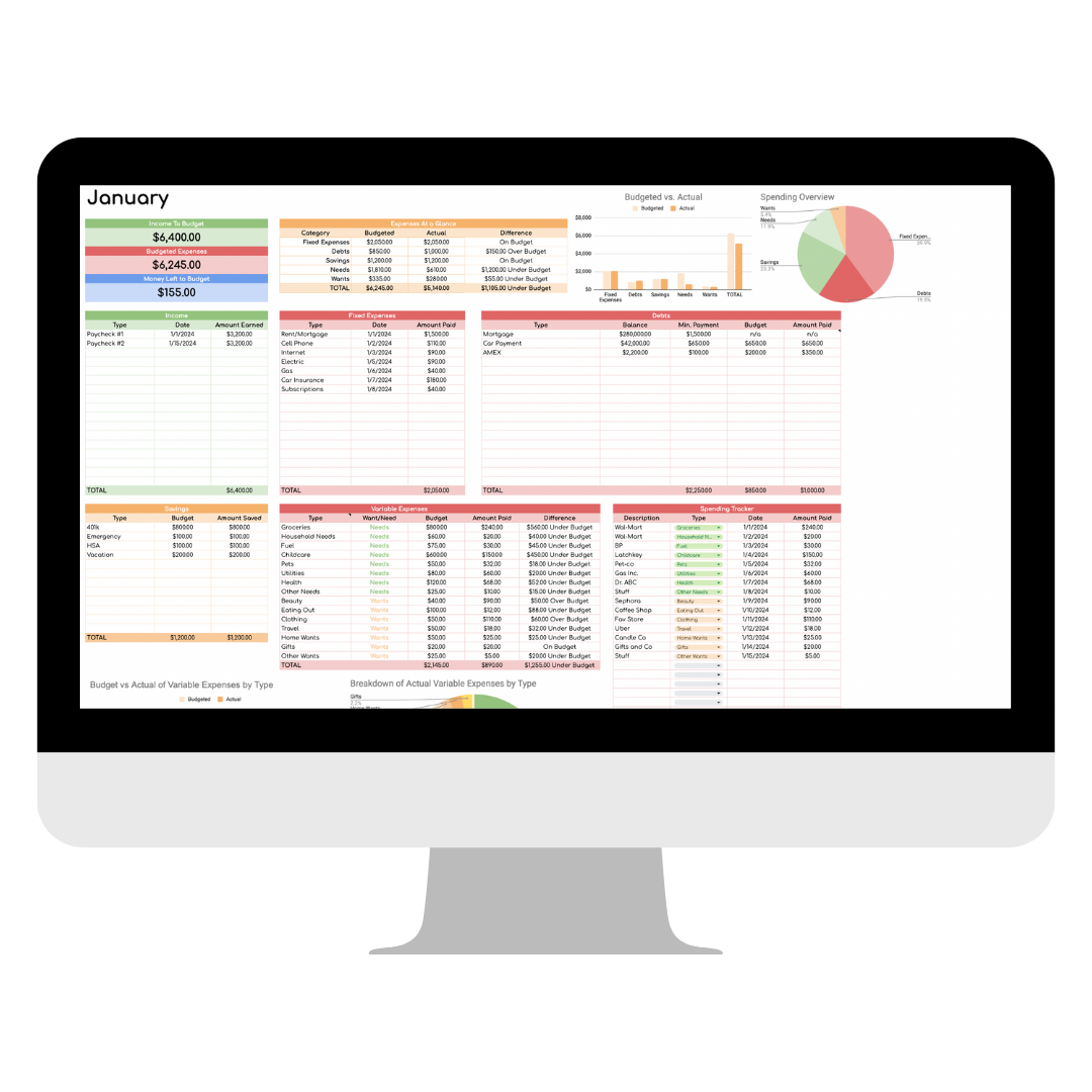 Ultimate Budgeting Dashboard — Hayley Fiser