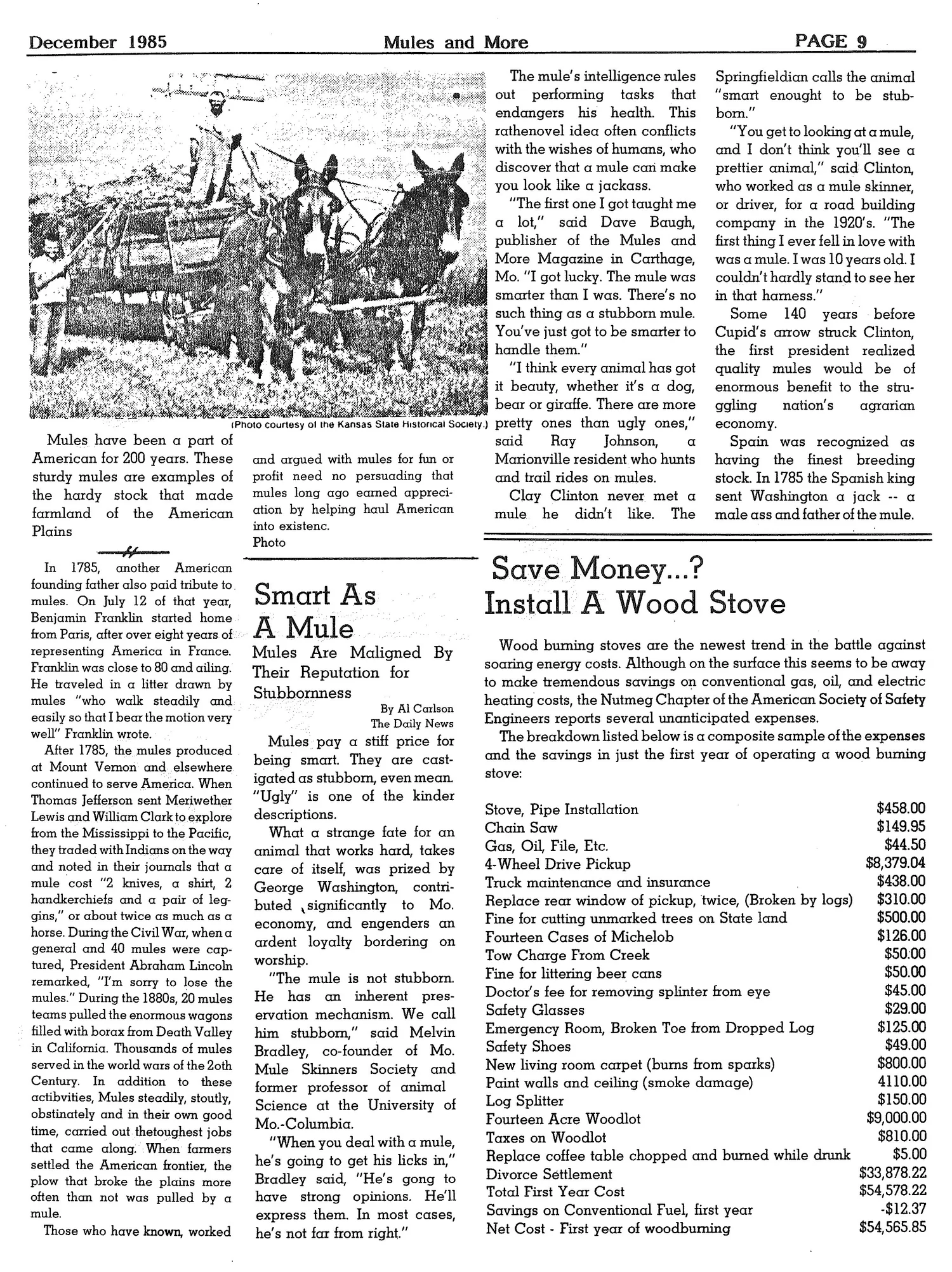 A Chronicle of the Congressional Quest to name October 26, 1985, 'Mule ...