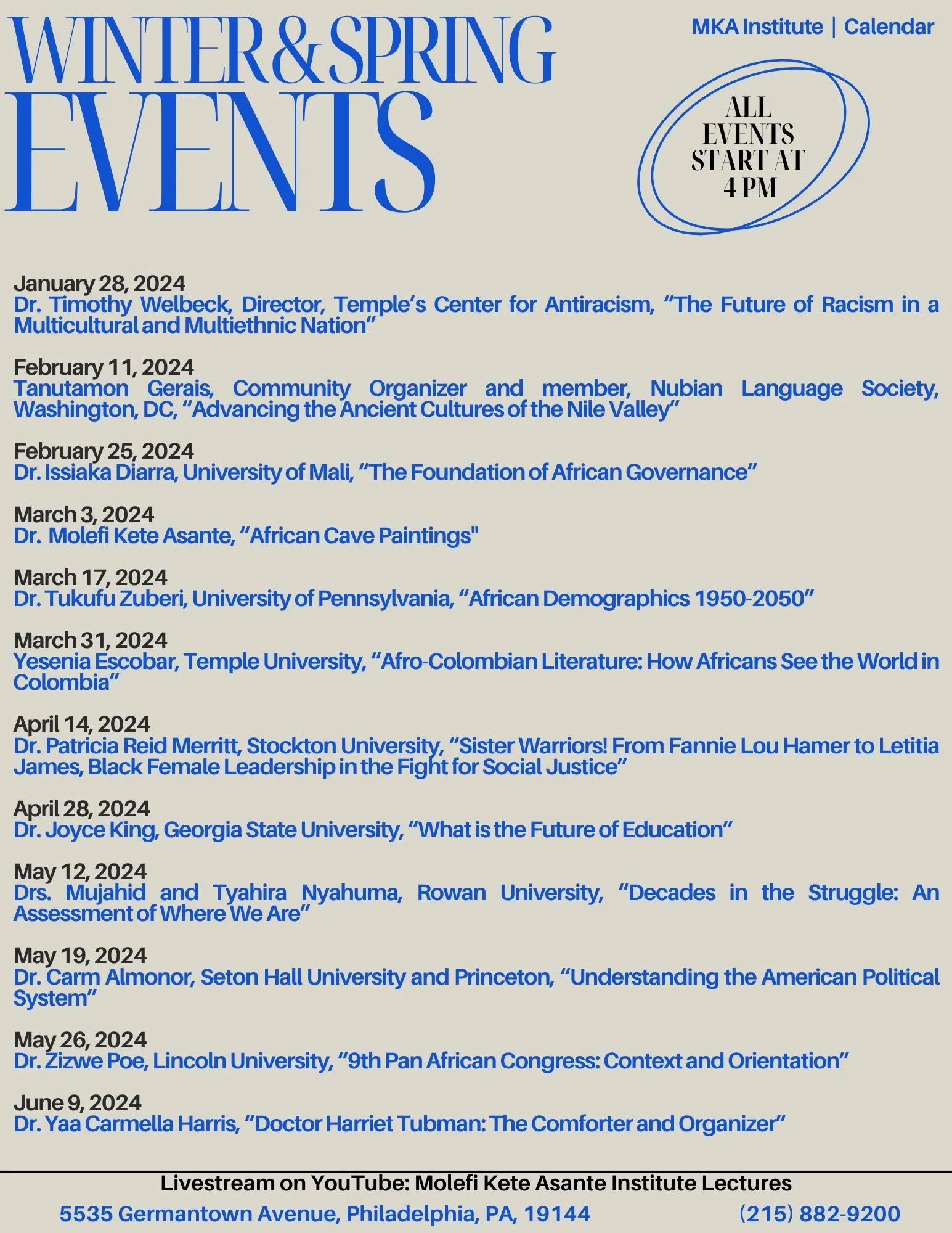 Previous Lectures — MKA Institute