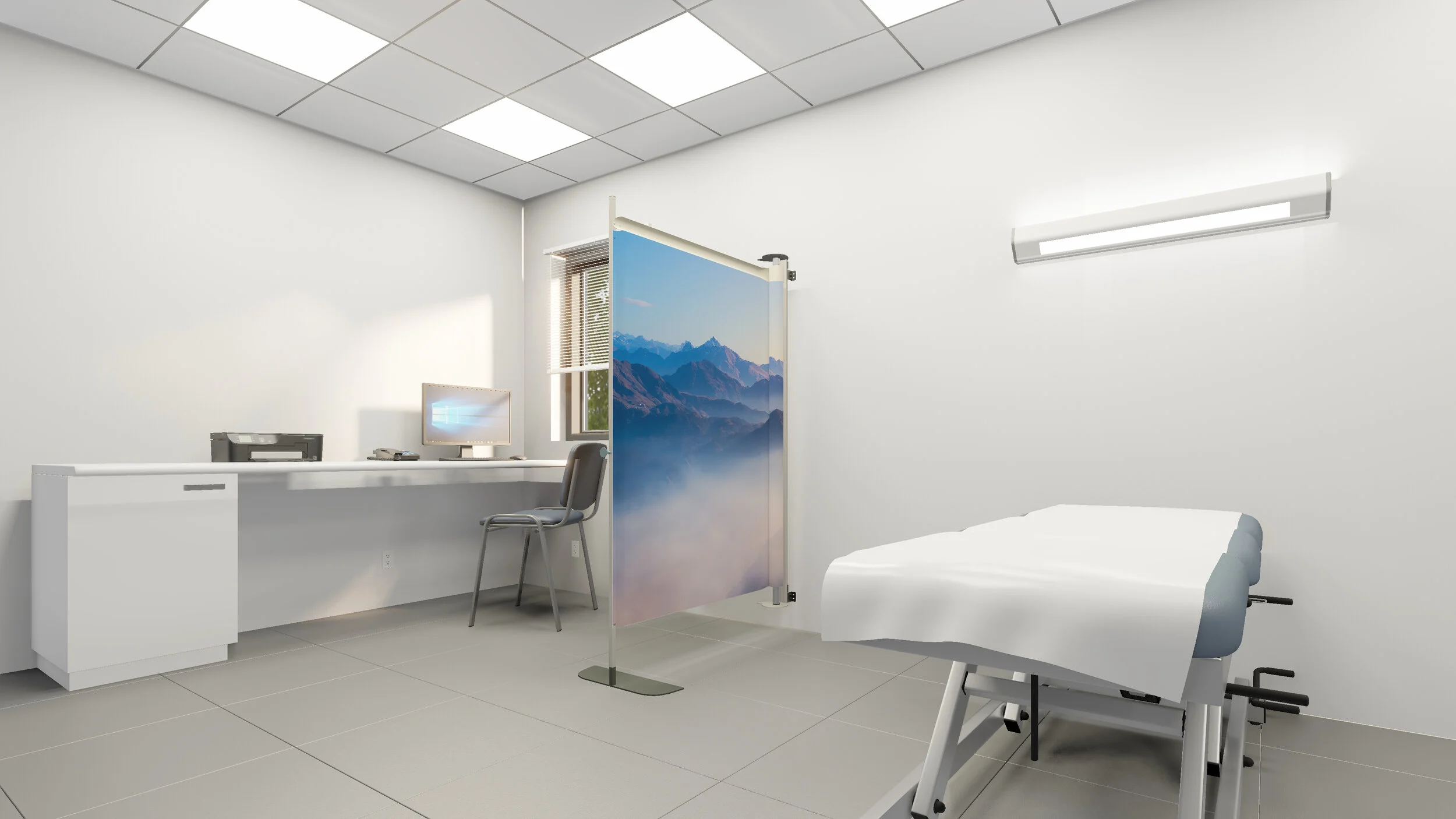 Products- Portable Retractable Hospital Screens — KwickScreen