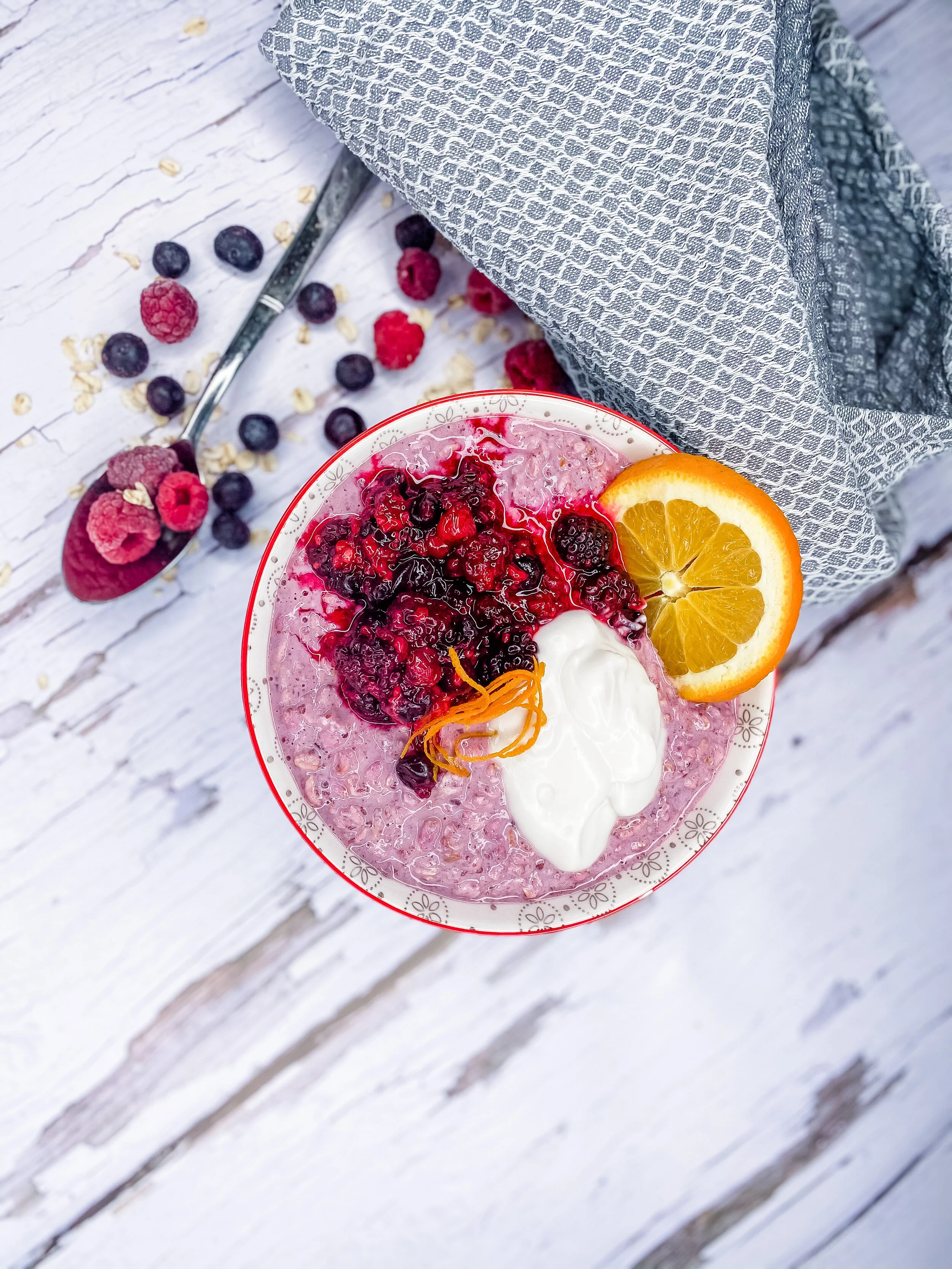 PINK OATMEAL (PORRIDGE) WITH ORANGE ZEST — Beatrice Caffrey | Ultimate ...