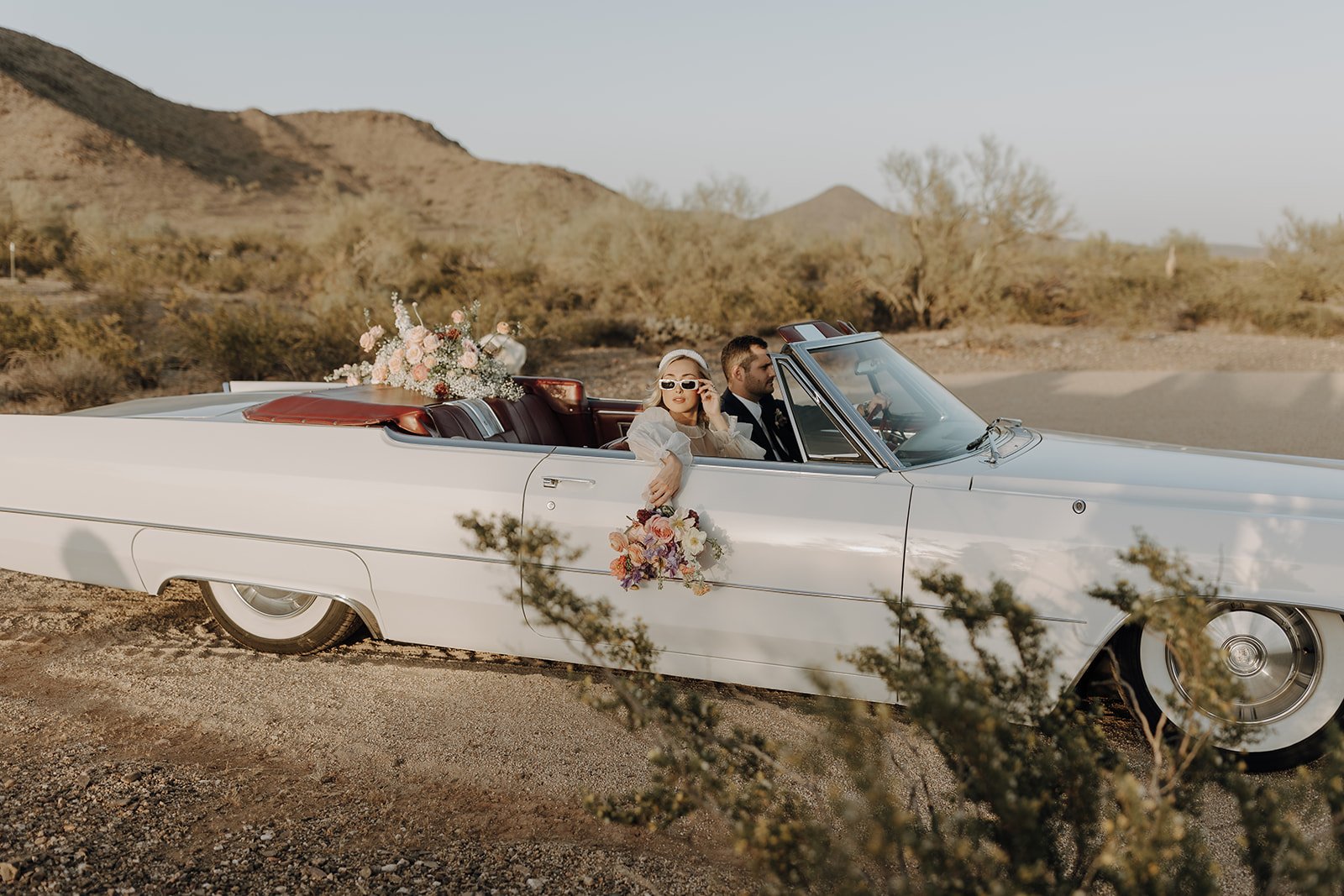 Vintage Wedding Styled Shoot with Convertible Getaway Car — Carmela Joy ...