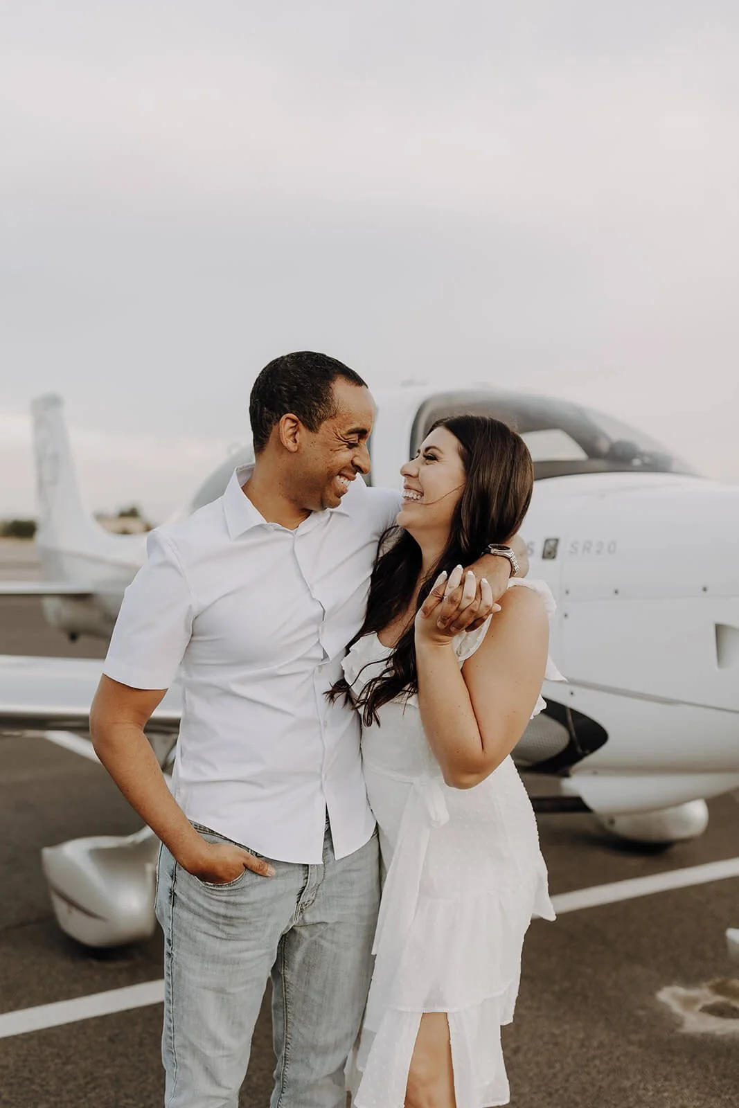 Unique Engagement Photos at Scottsdale Airport — Carmela Joy Photography