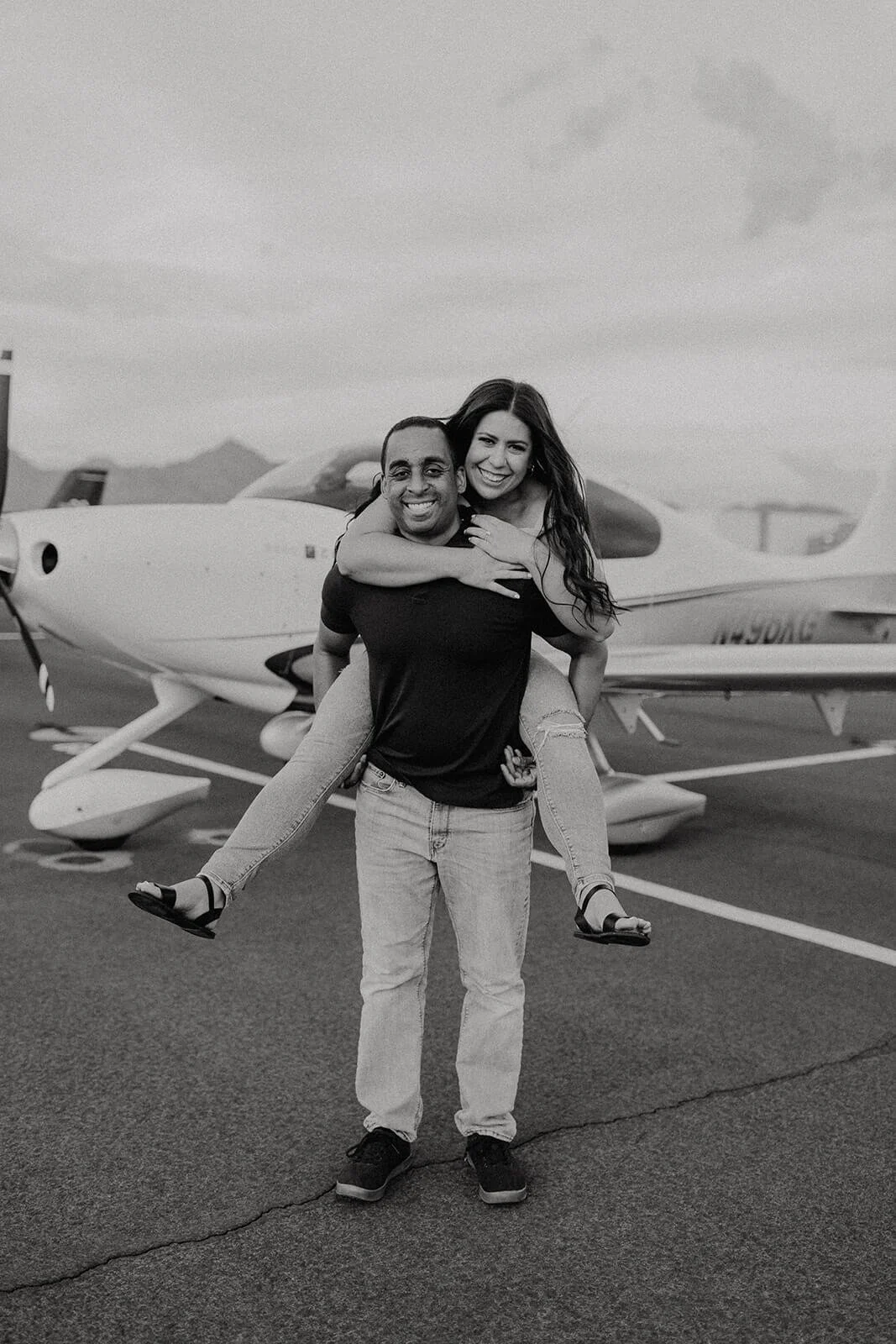 Unique Engagement Photos at Scottsdale Airport — Carmela Joy Photography
