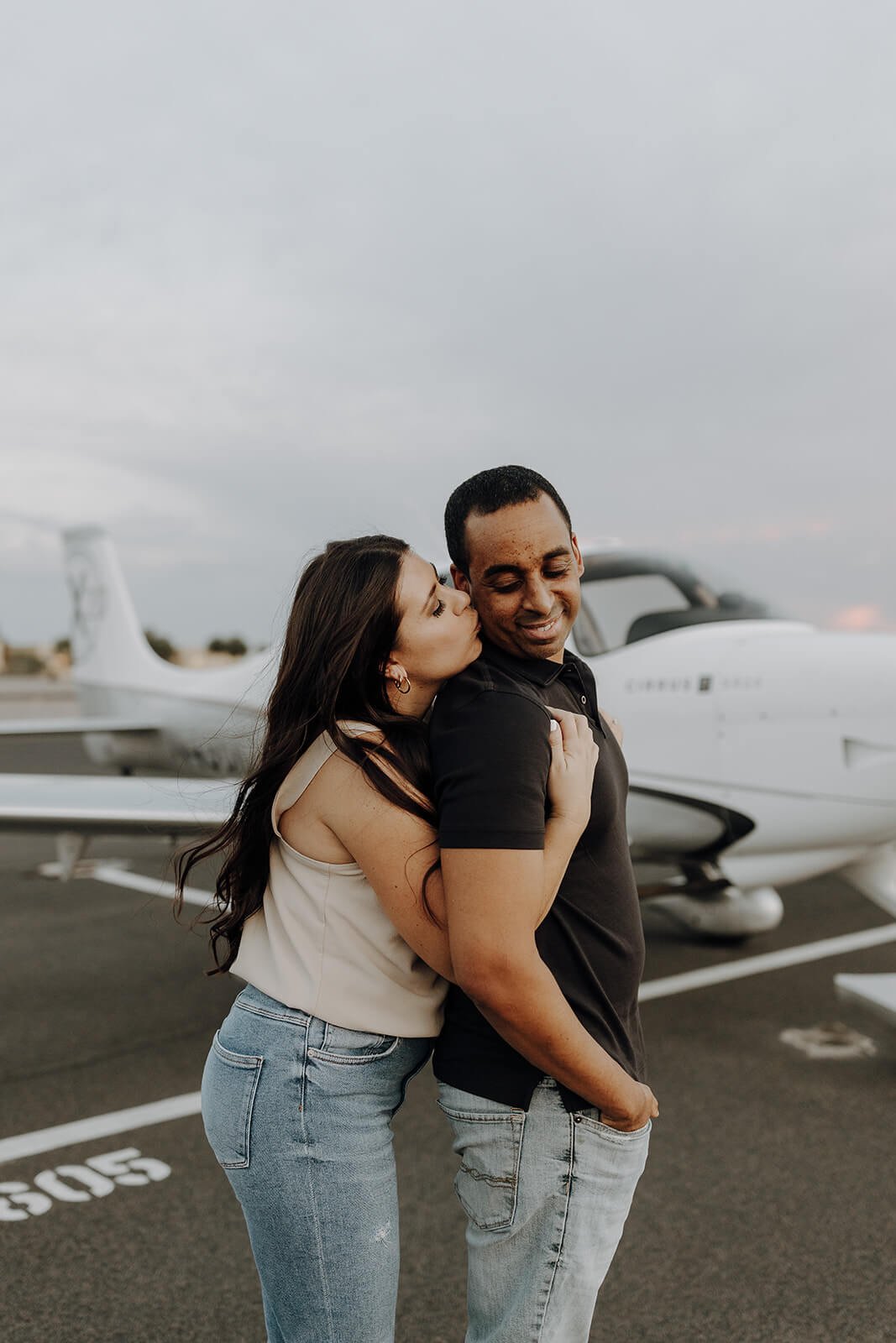 Unique Engagement Photos at Scottsdale Airport — Carmela Joy Photography