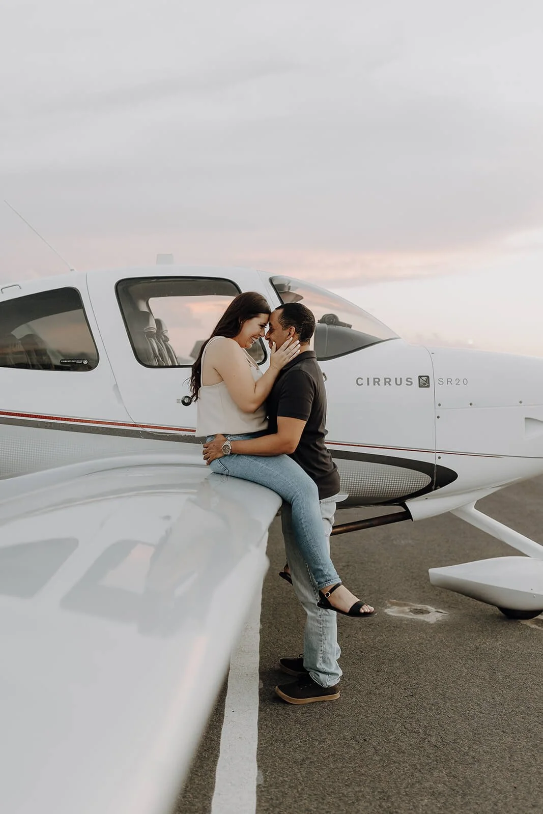Unique Engagement Photos at Scottsdale Airport — Carmela Joy Photography