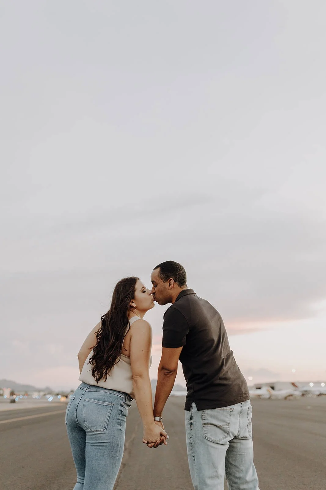Unique Engagement Photos at Scottsdale Airport — Carmela Joy Photography