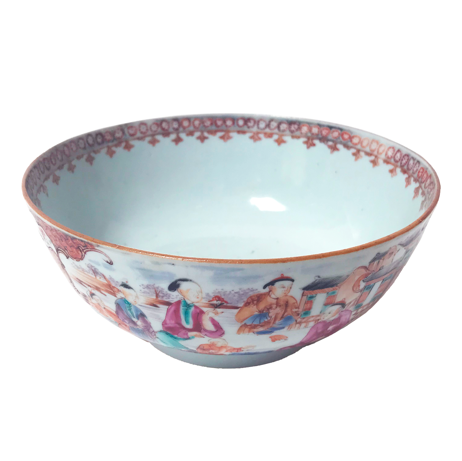 Fine Mid-18th Century Chinese Export Rose Mandarin Pattern Centerpiece ...