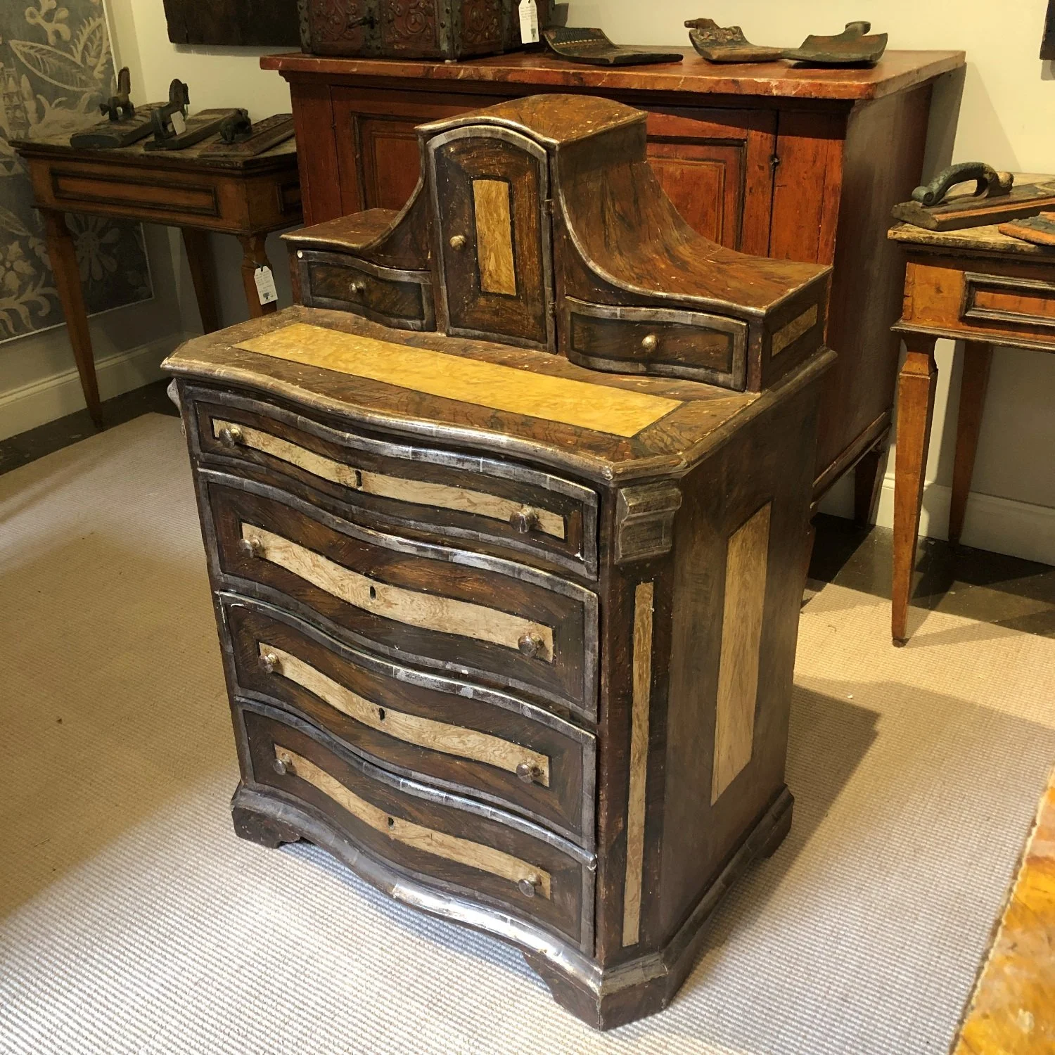 18th Century Catalonian Spanish Painted Dresser in Pine Wood with ...