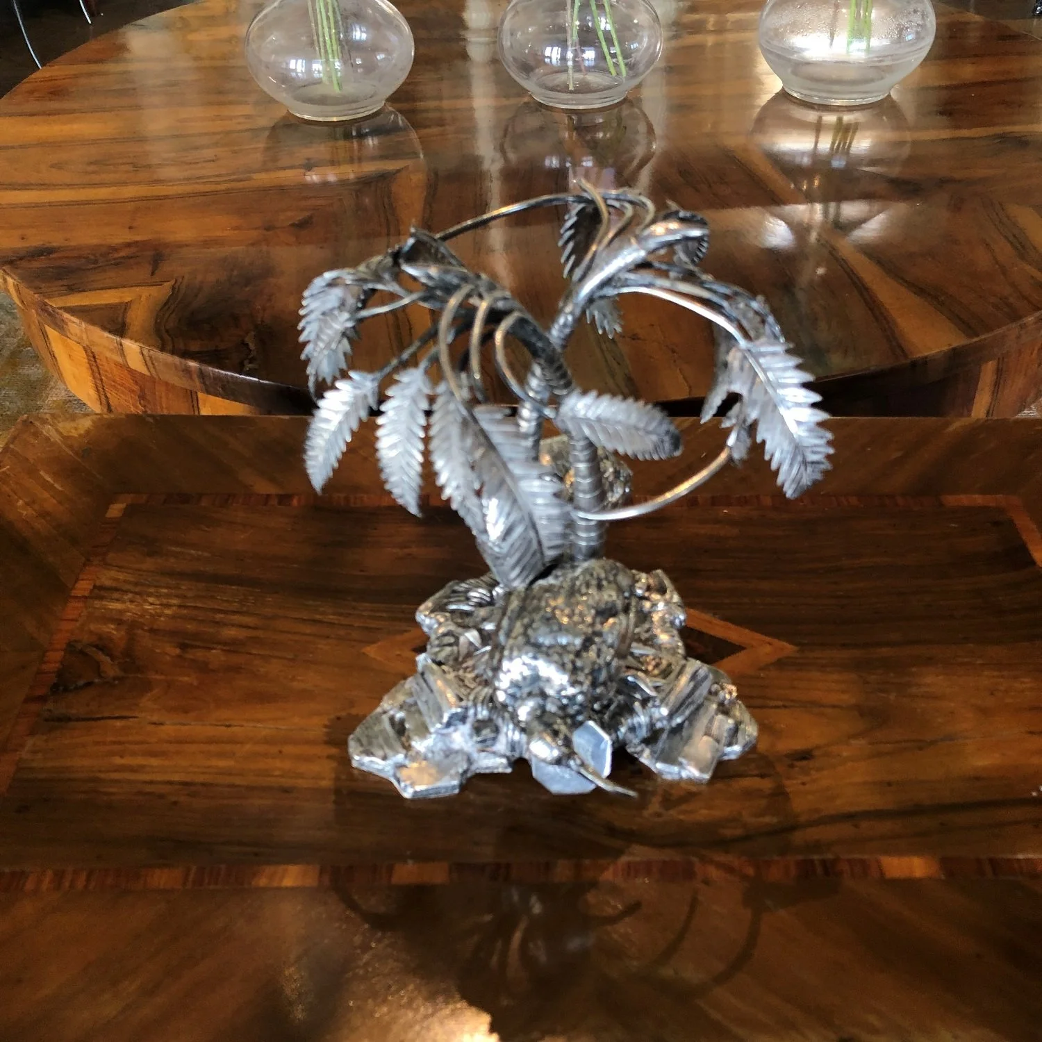 Elkington Victorian Silver Plated Figural Centerpirce with Birds and ...