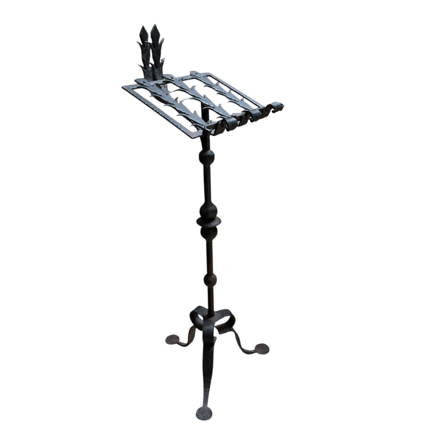 18th Century Spanish Colonial Wrought Iron Music Stand with Candle ...