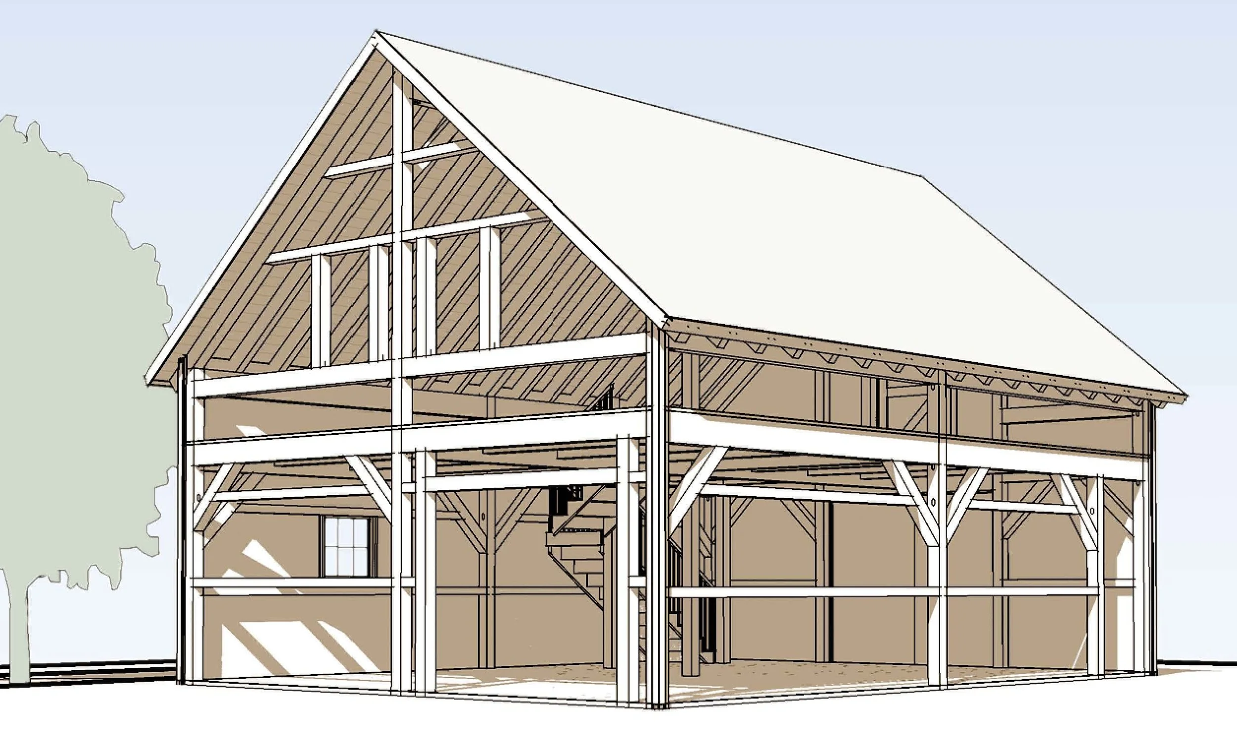 The Haystack | Timber Frame Barn Plan