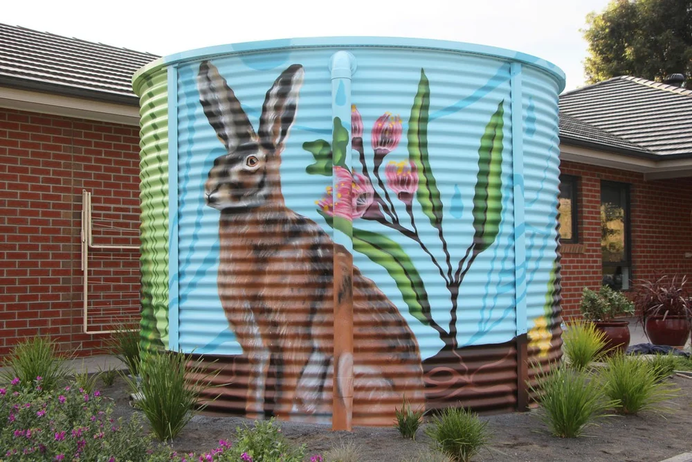 Water Tank Mural in Regional Victoria — Lukas Kasper - Melbourne Mural ...