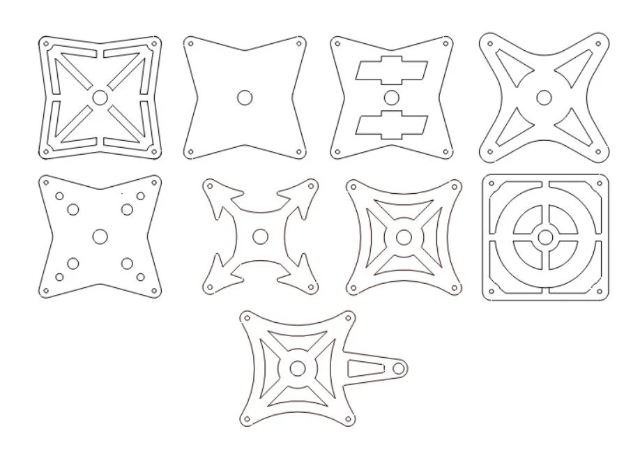 Parachute Mount plates .DXF — Warfighter Fabrication