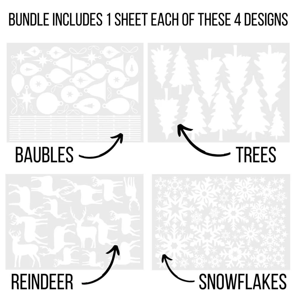 Christmas Tree Cling Decals — Lone Owl Studio