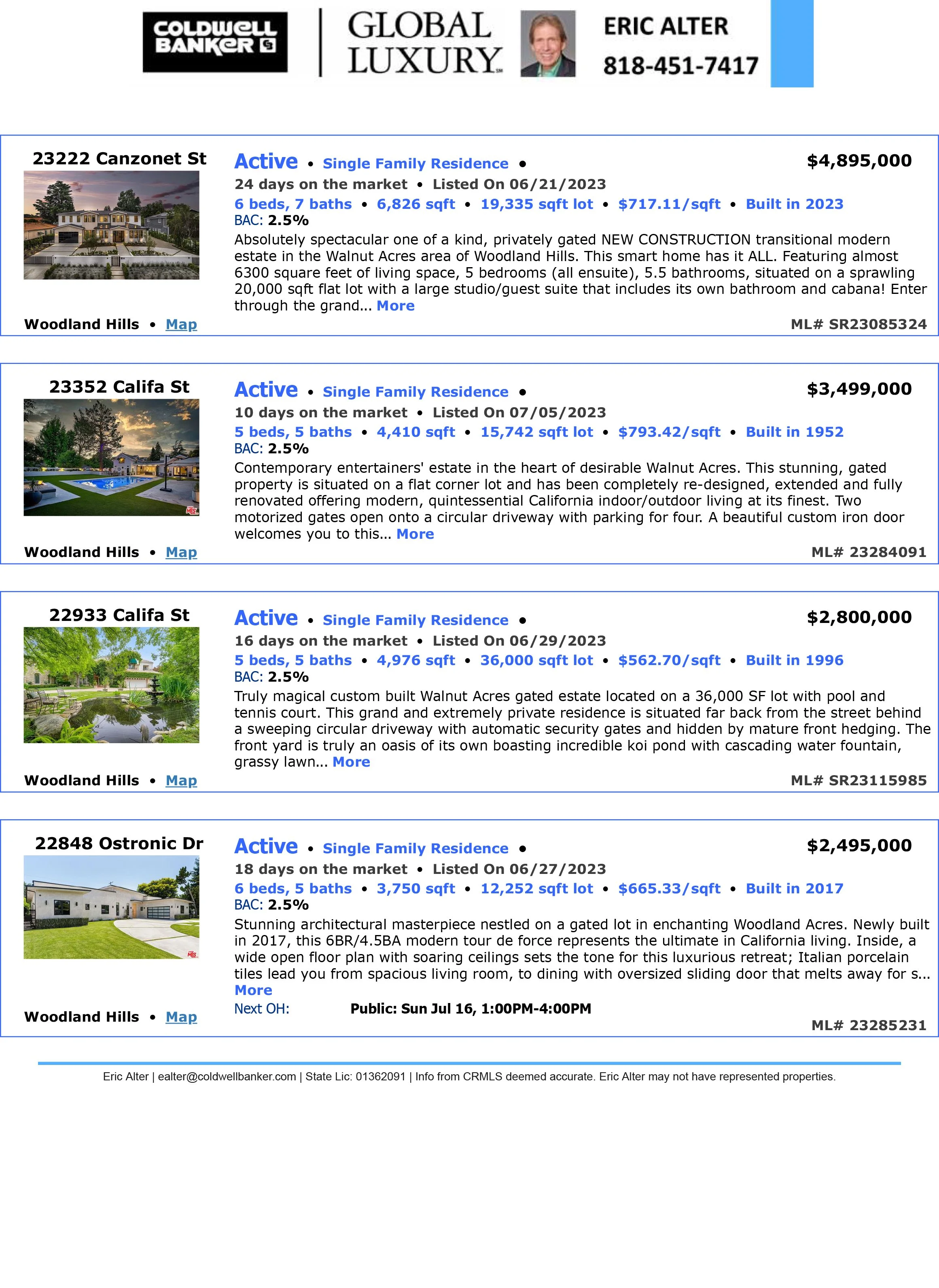 ERIC ALTER - TOP COLDWELL BANKER WALNUT ACRES BROKER - Walnut Acres ...