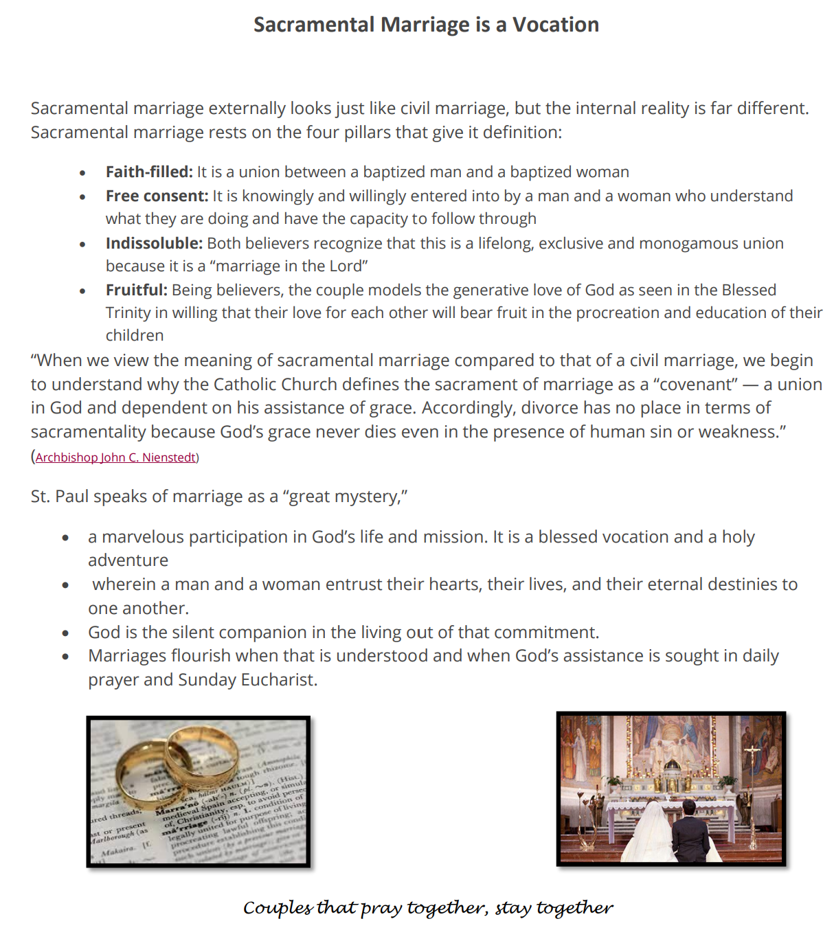 Vocations Types — Little Flower Parish