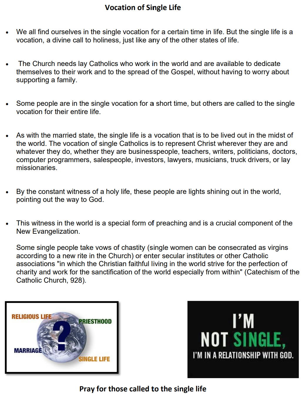 Vocations Types — Little Flower Parish