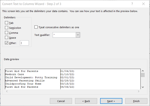 How to Use Text-to-Columns in Excel — Altruic Advisors