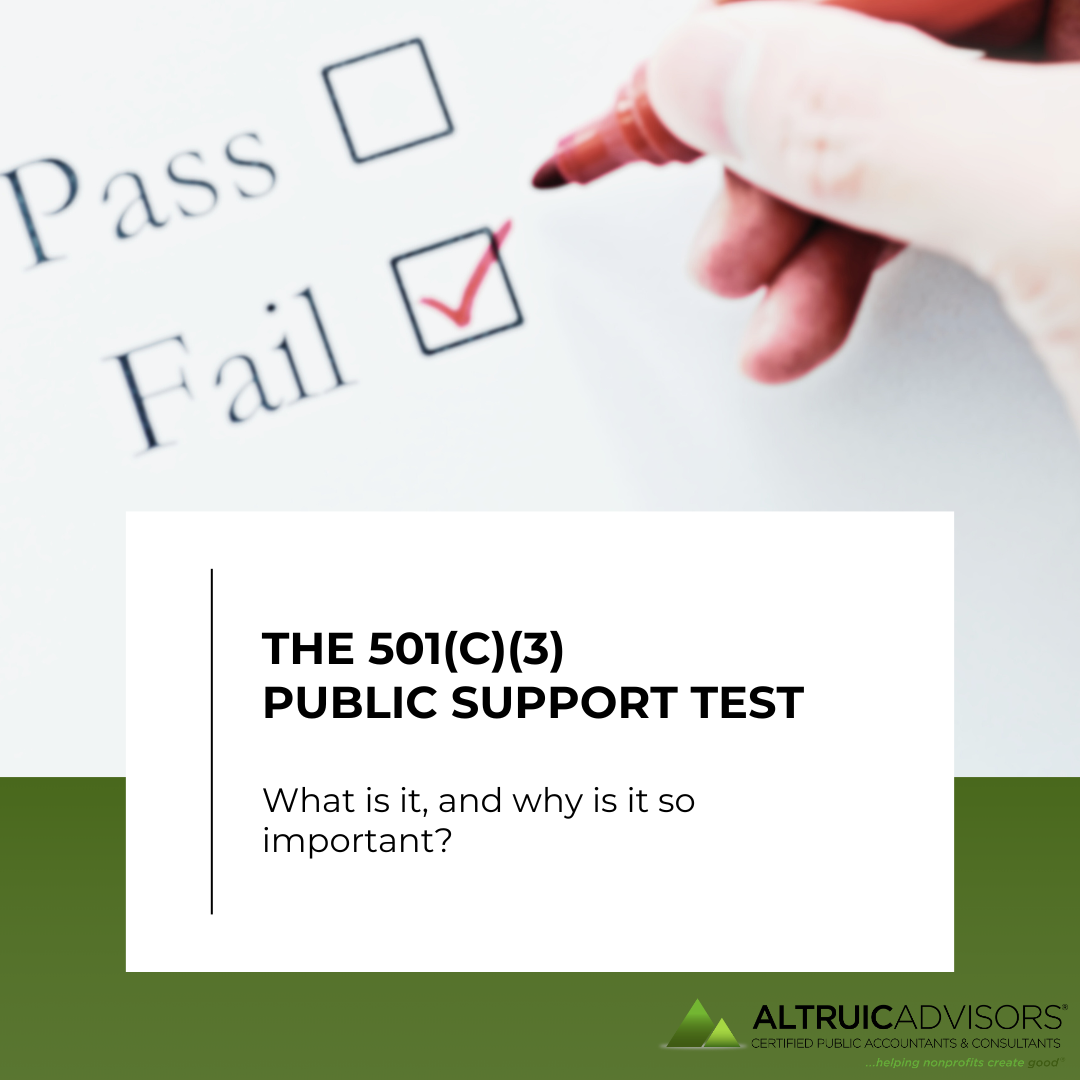 What is the Public Support Test for Nonprofits? — Altruic Advisors
