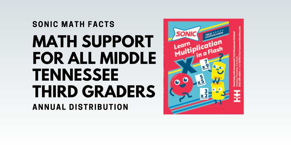 SONIC Math Partnership — Homework Hotline TN 501(c)(3)