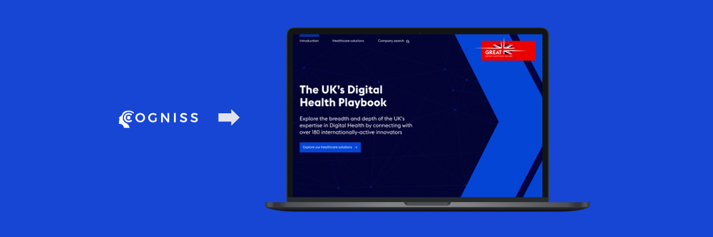 Cogniss is featured in the UK DIT's new Digital Health Playbook ...