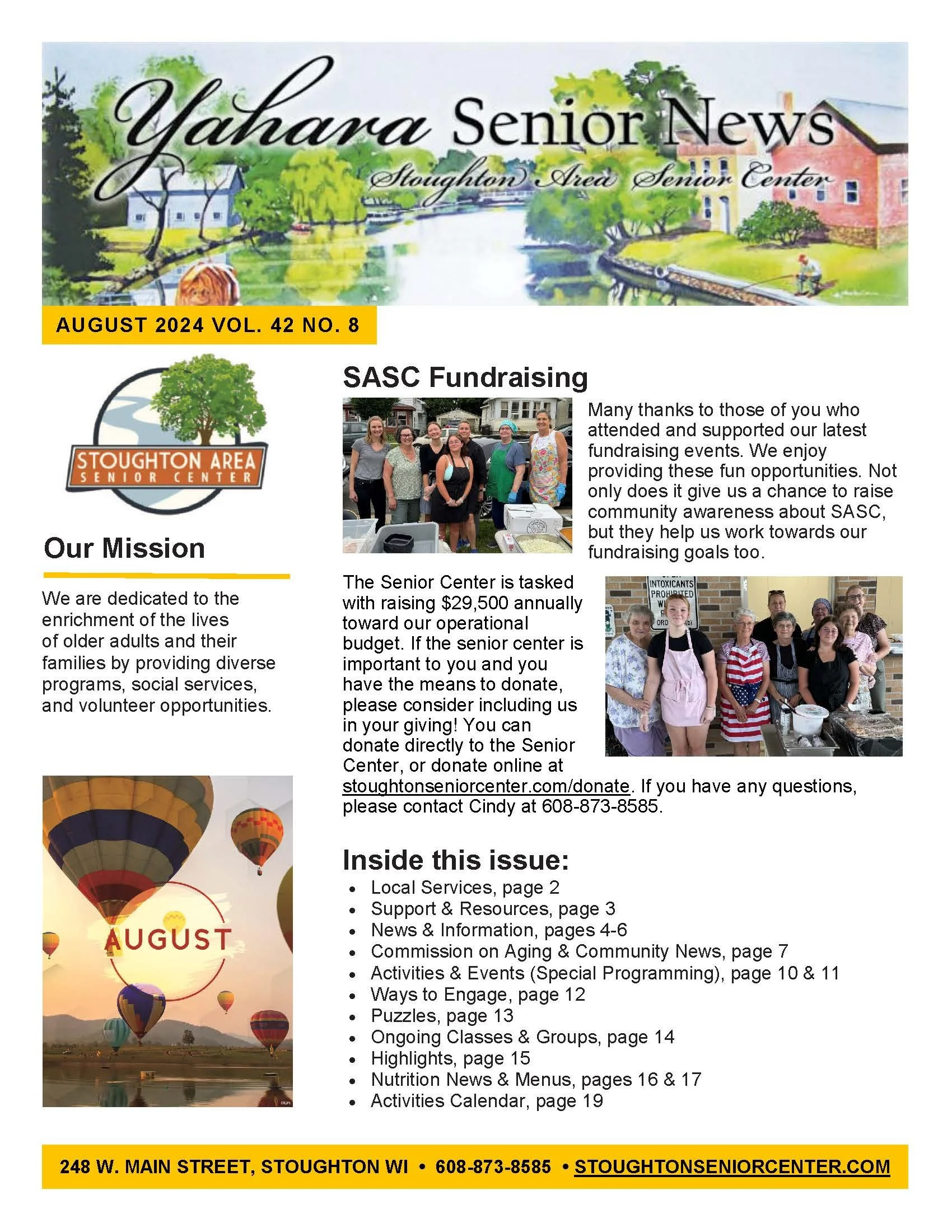 Newsletter — Stoughton Area Senior Center