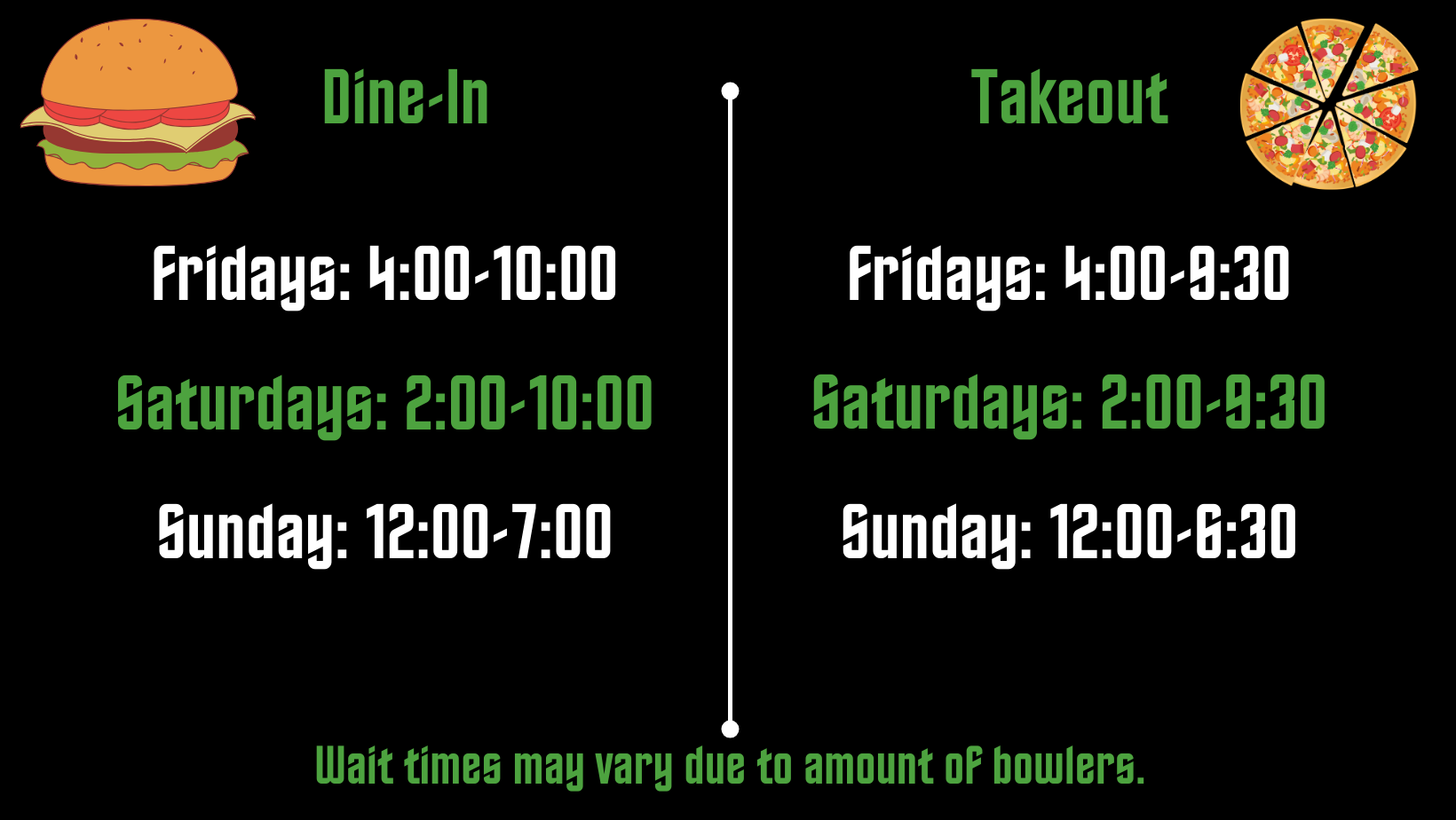 Menu — Bole-Mor Lanes