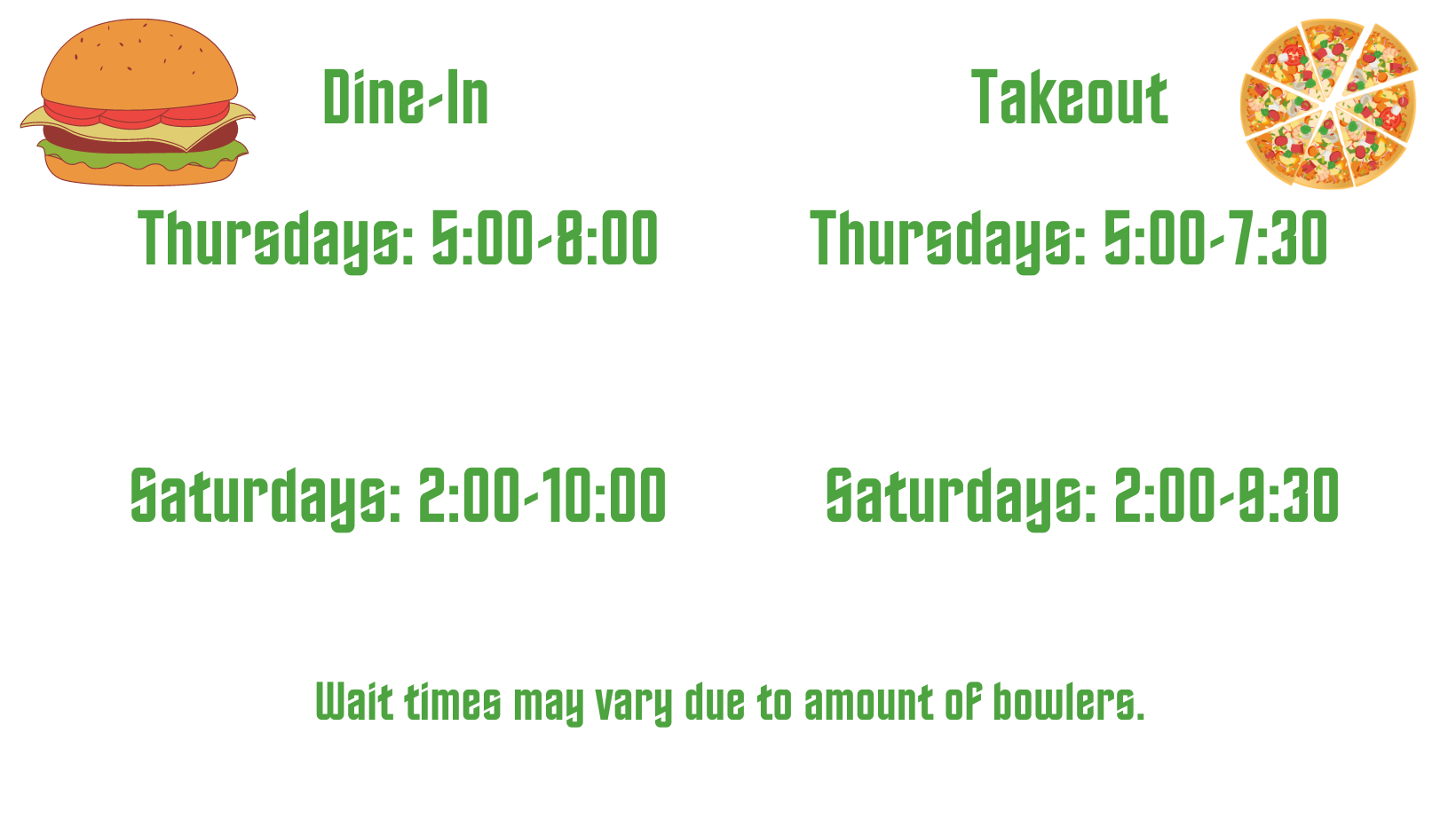 Menu — Bole-Mor Lanes