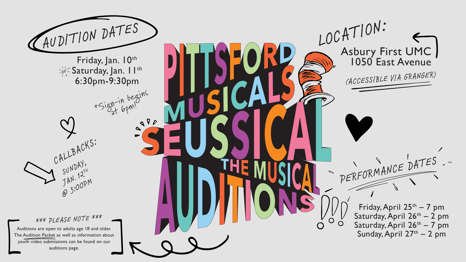 Seussical Adult Auditions — Pittsford Musicals