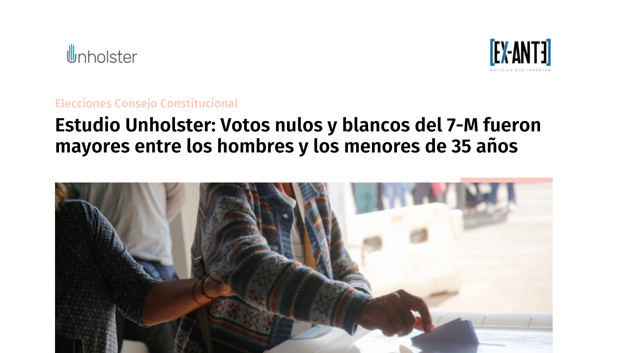 Estudio Unholster: Votos nulos y blancos fueron mayores entre los ...
