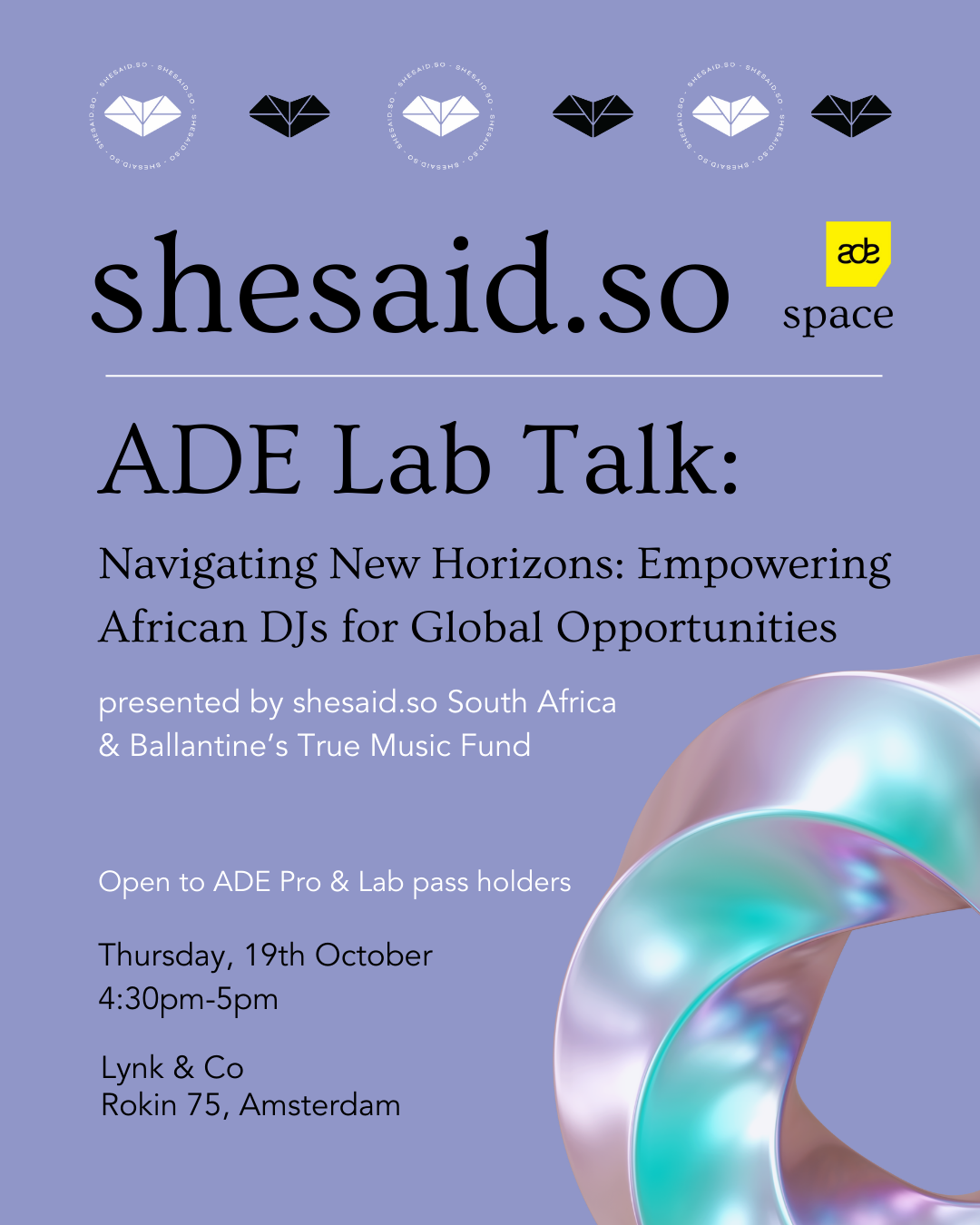 shesaid.so space at ADE 2023 — shesaid.so