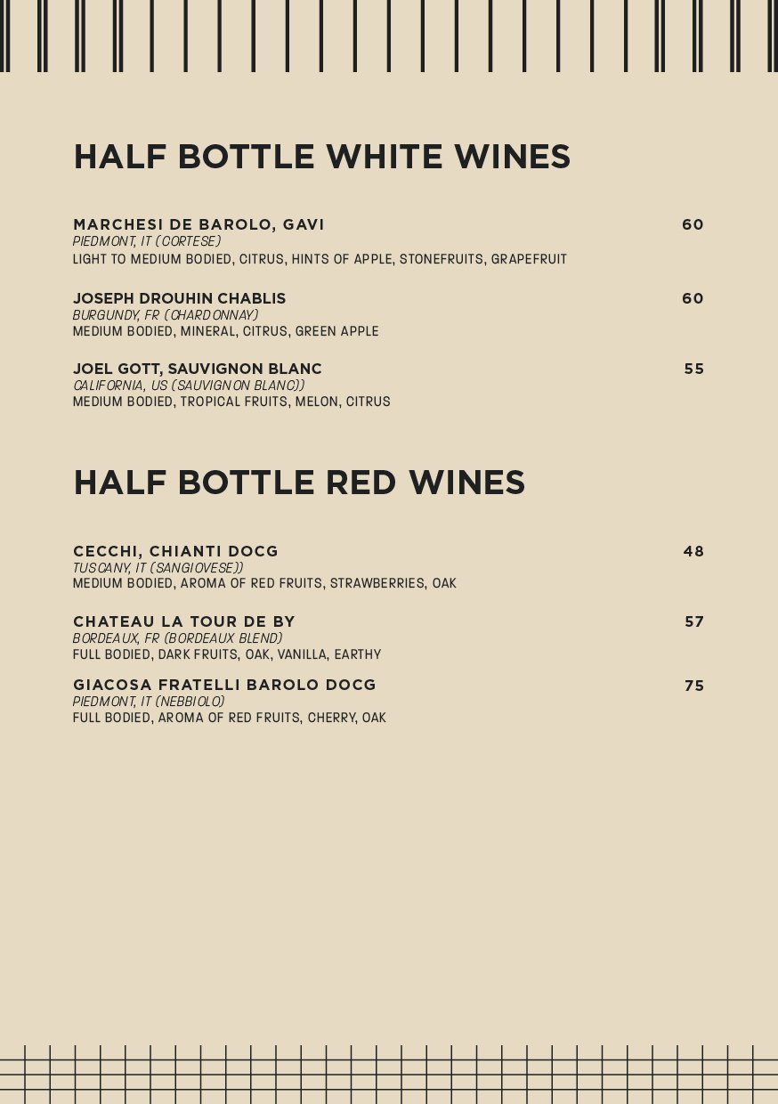 FORUM BEVERAGE MENU — LINO