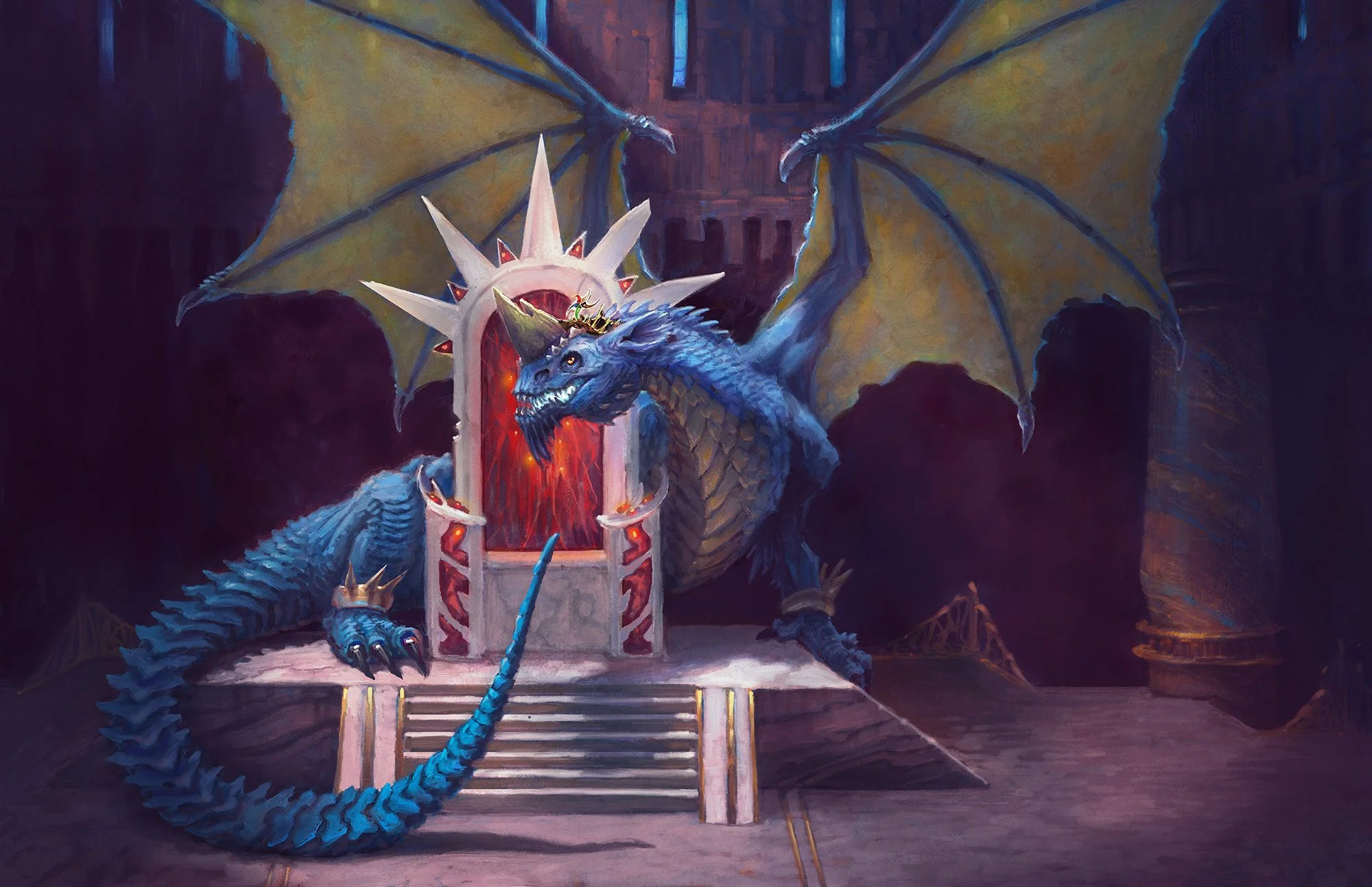 Blue Guardian (Dragonlance) prelim drawing — Bruce Brenneise