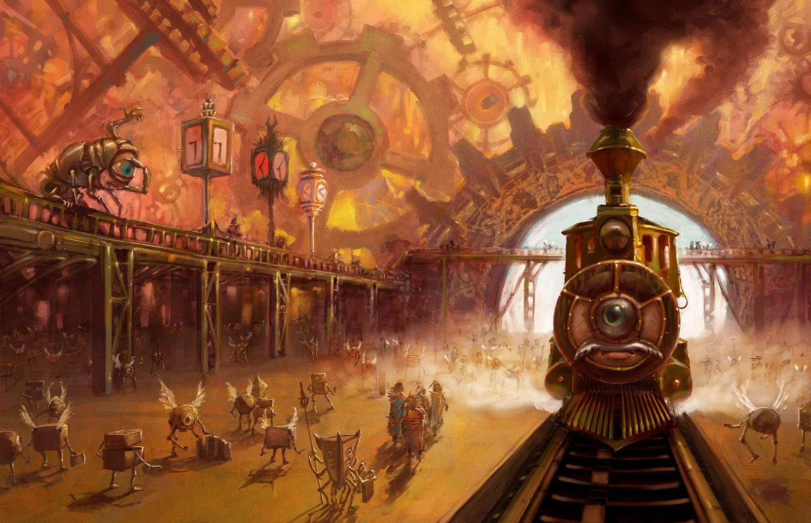 Gatetown: Automata prelim drawing (D&D, Planescape) — Bruce Brenneise