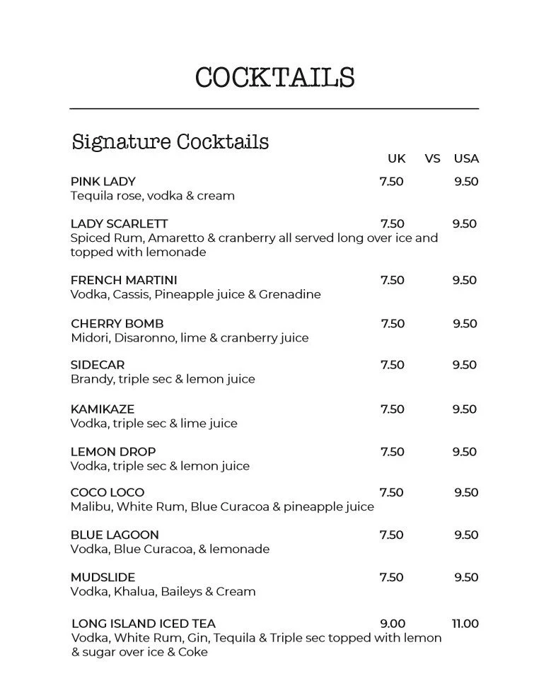 Mexican Menu — eaststreet19