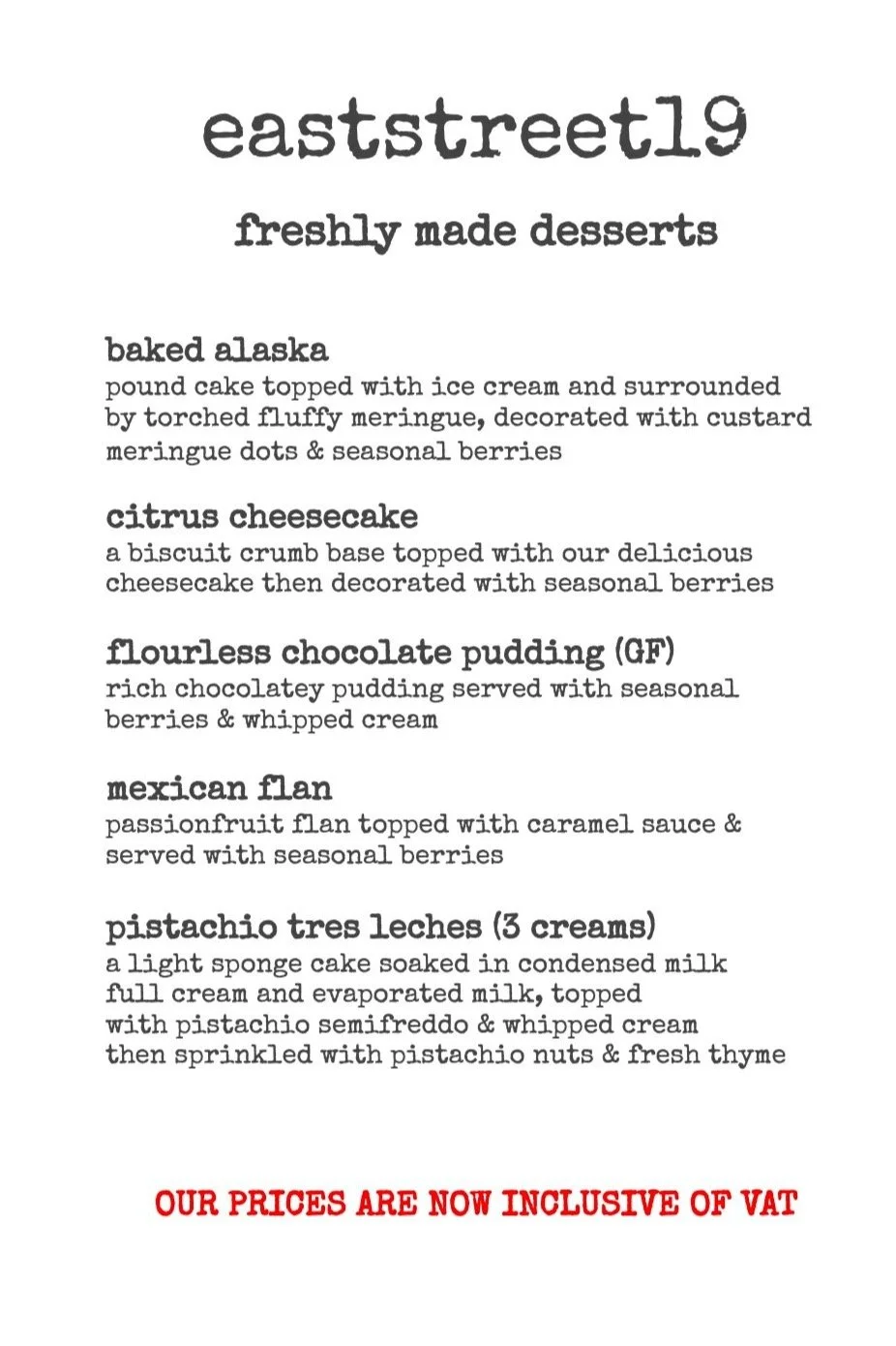 Breakfast & Lunch — eaststreet19