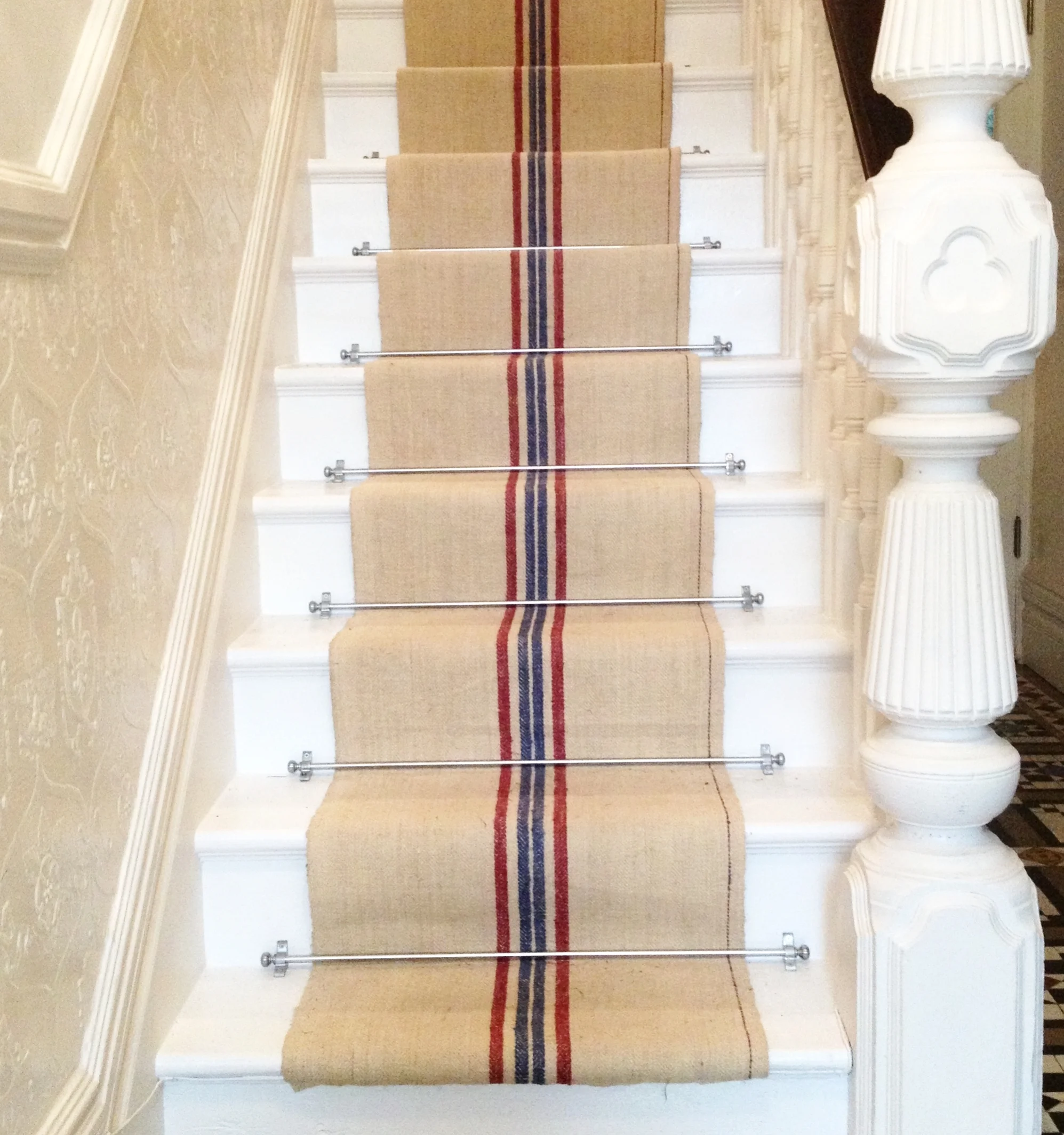 Textile Trunk — Antique Stair Runner Hemp and Linen Fabric By the Yard ...