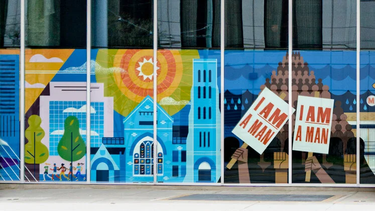 Memphis Tourism Mural with Pretty Useful Co | LSI Graphics | LSI Graphics