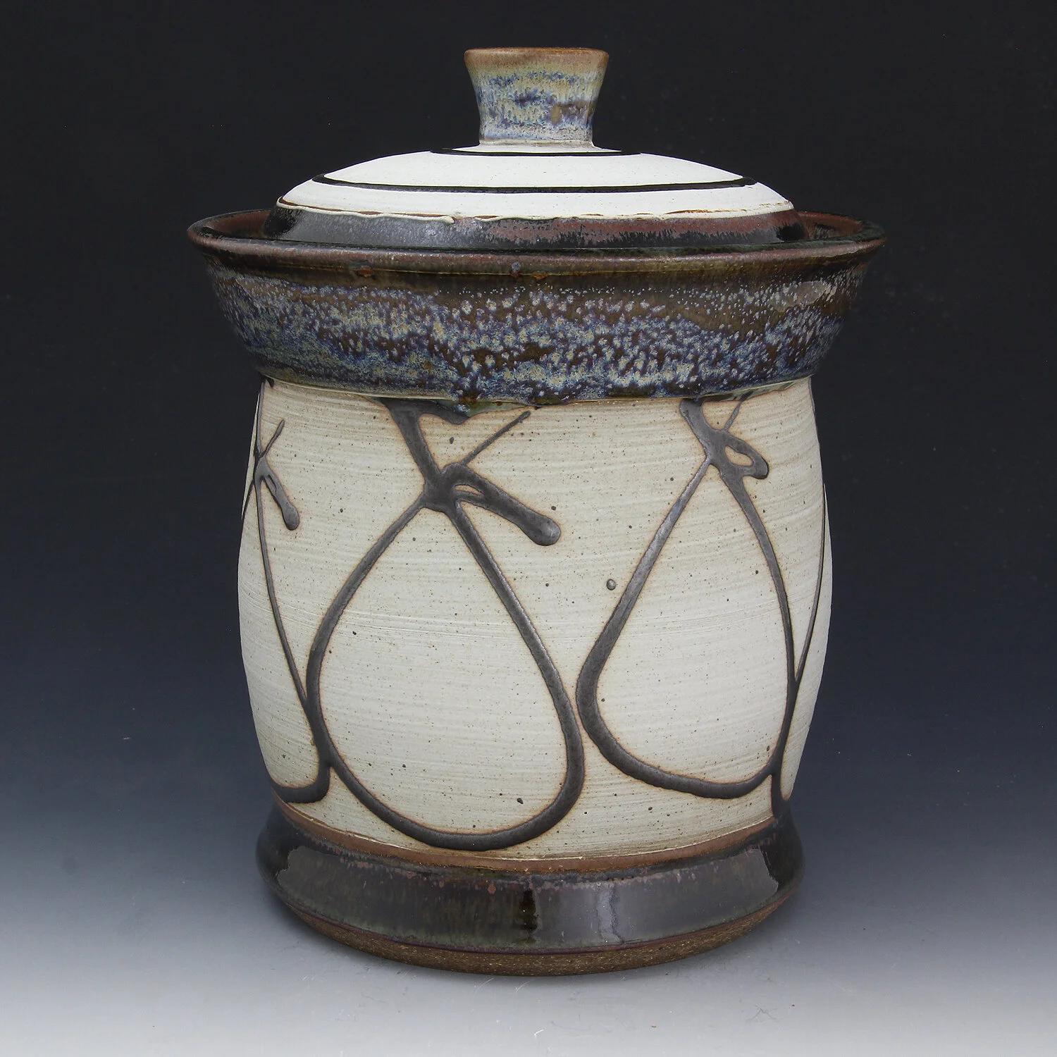 2 Liter Fermentation Crock w/water lock seal — Rutkowsky Pottery