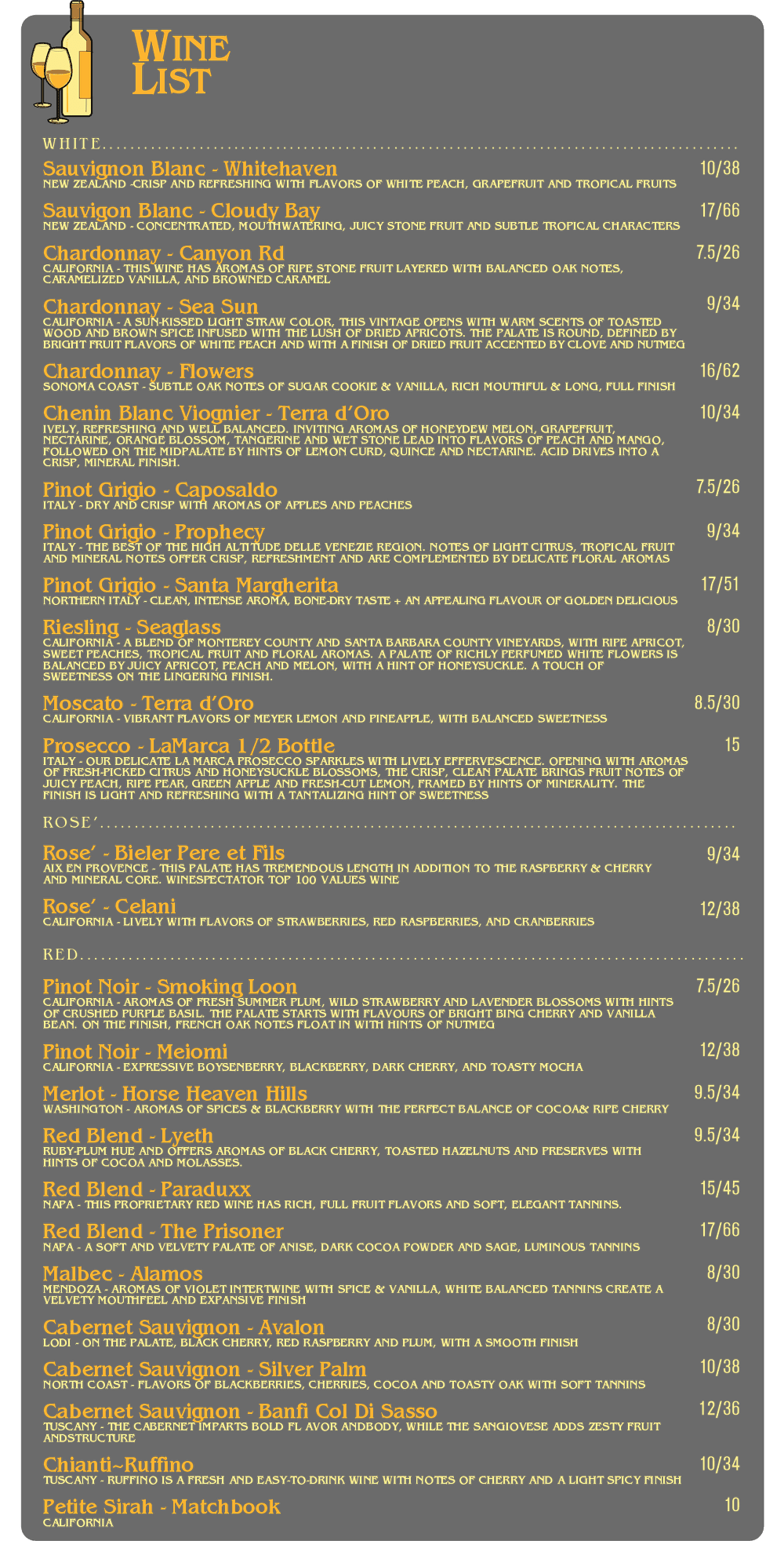 Menu — The Corner Social